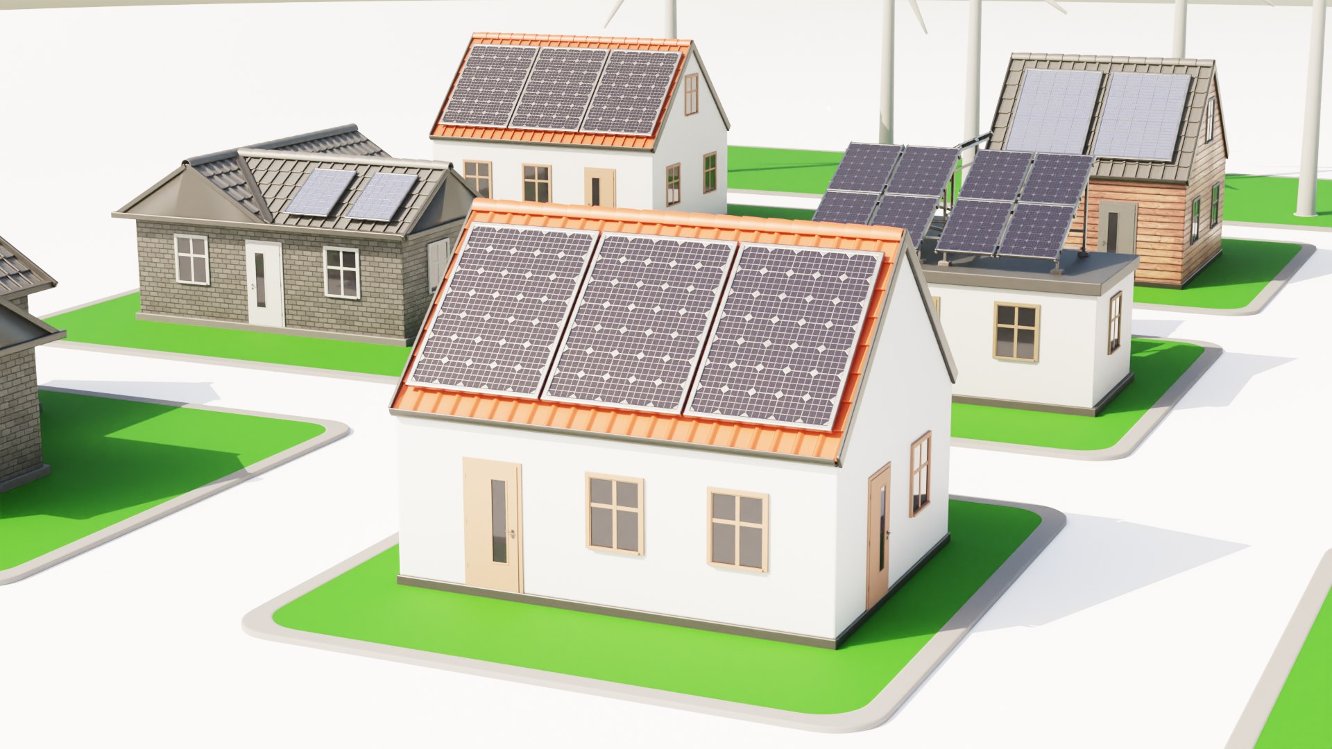 3D Sustainable Village Model - TurboSquid 1919699