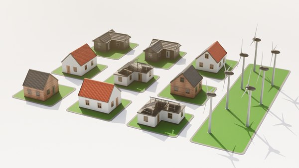3D Sustainable Village model - TurboSquid 1919699