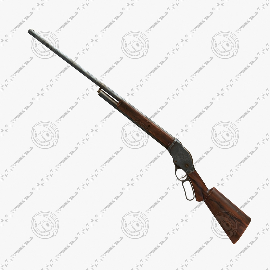Winchester 1887 Shotguns Gun 3d Model