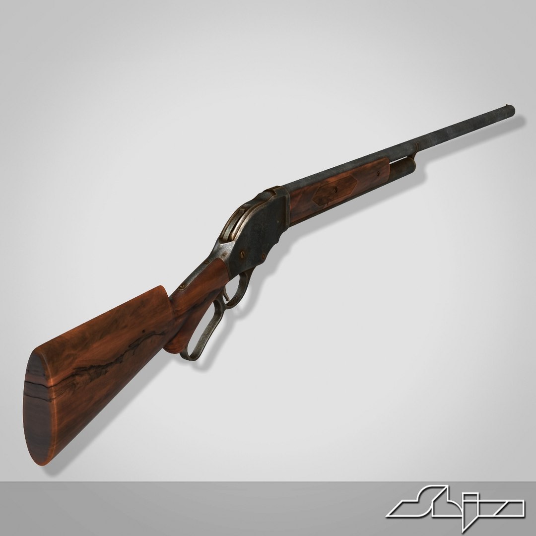 Winchester 1887 Shotguns Gun 3d Model