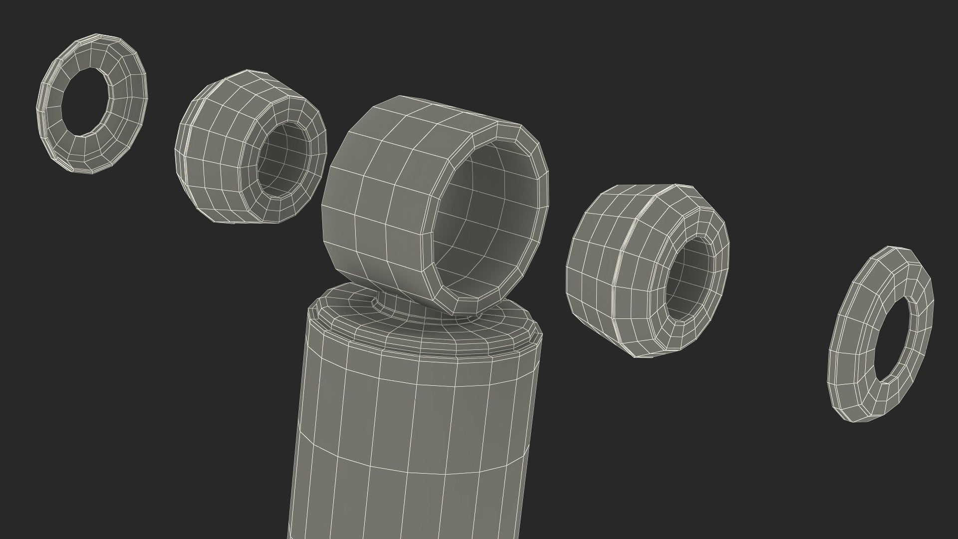 3D SUV Rear Shock Absorbers Exploded View Model - TurboSquid 2403653