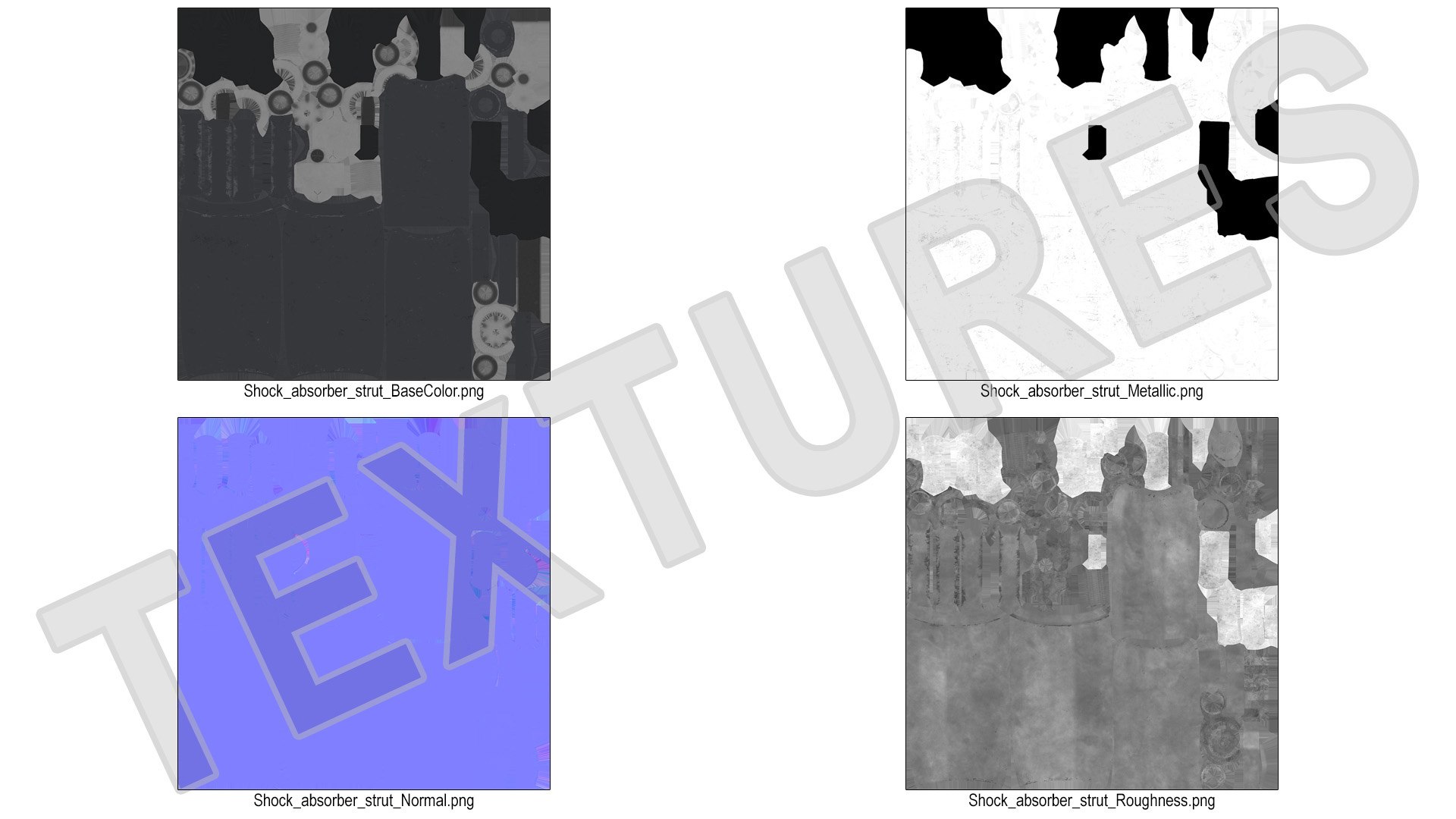3D SUV Rear Shock Absorbers Exploded View Model - TurboSquid 2403653
