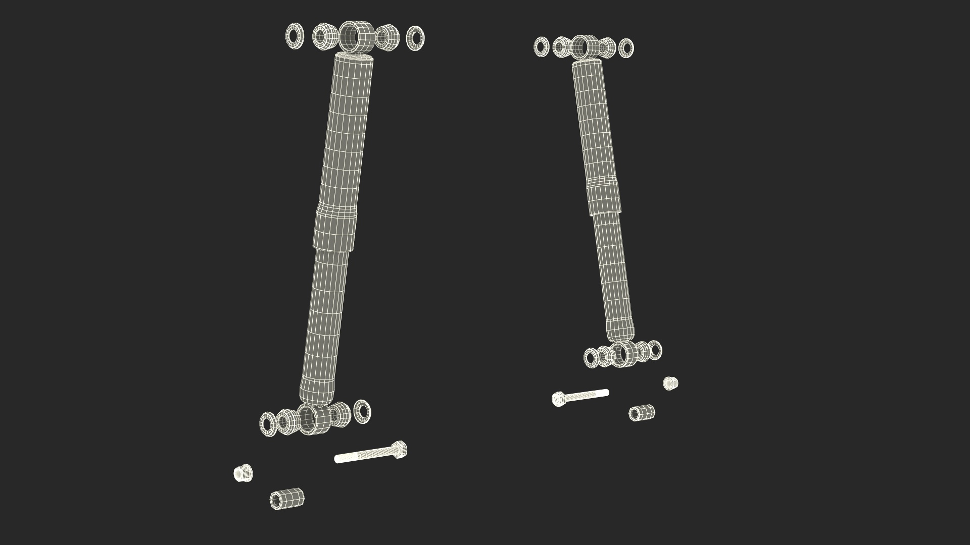 3D SUV Rear Shock Absorbers Exploded View Model - TurboSquid 2403653