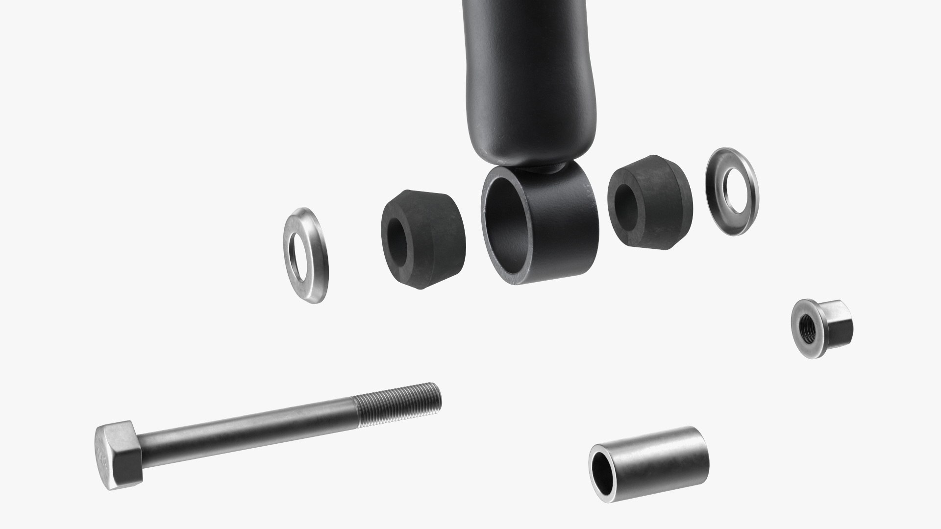 3D SUV Rear Shock Absorbers Exploded View Model - TurboSquid 2403653