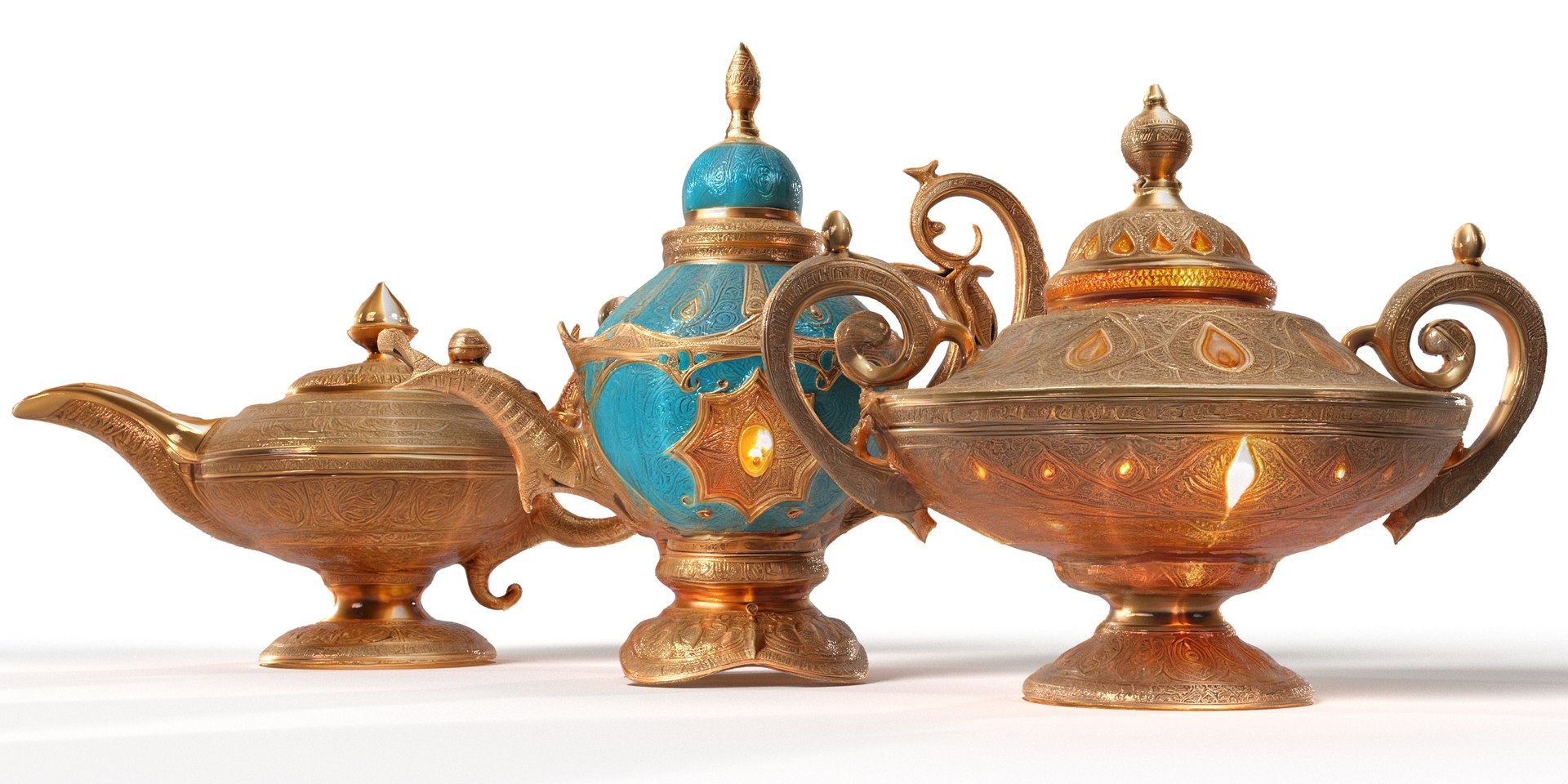 Alladin Lamps Pack Model - TurboSquid 2298996