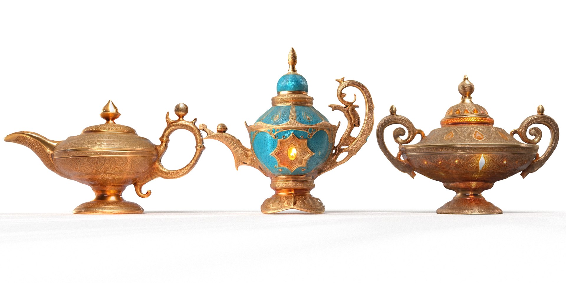 Alladin Lamps Pack Model - TurboSquid 2298996