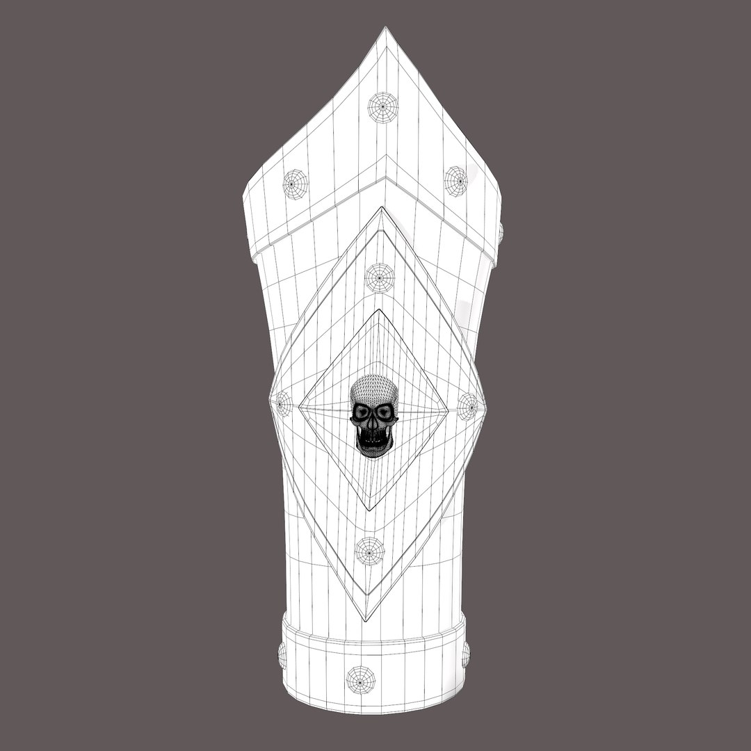 Skull pirate bracers 3D model - TurboSquid 1459634