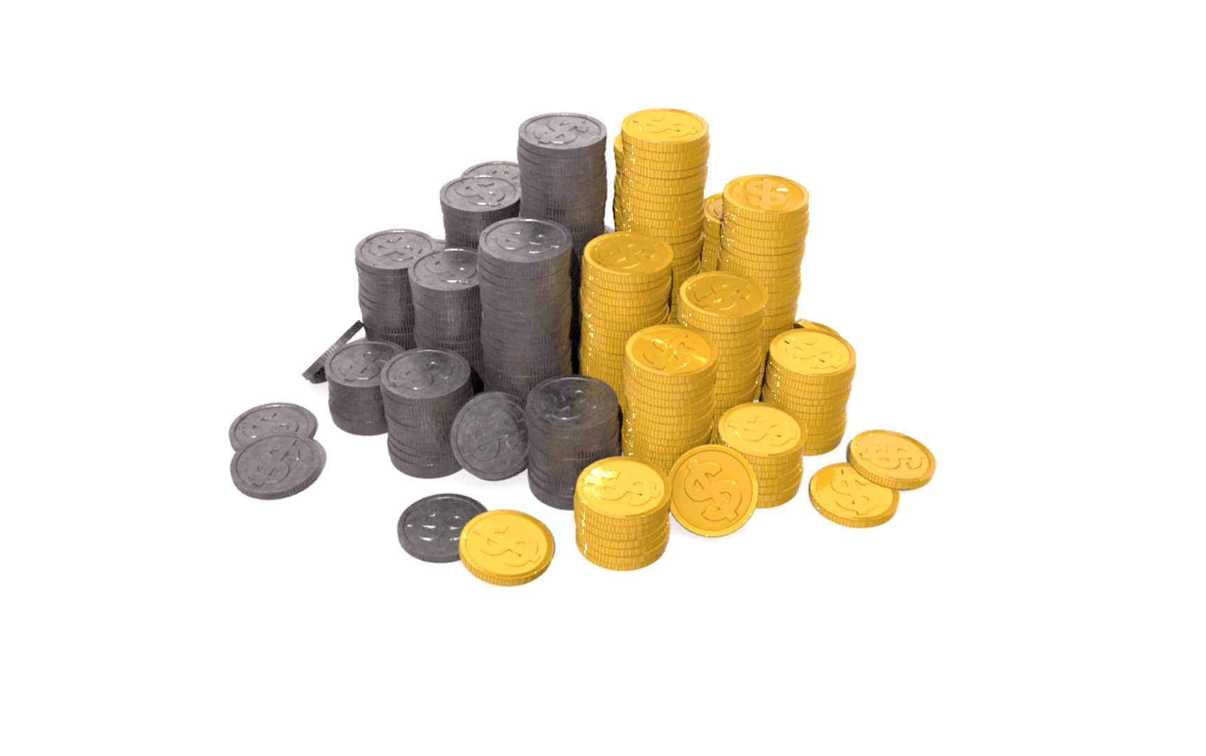 Coins Gold Ron 3D - TurboSquid 1585002