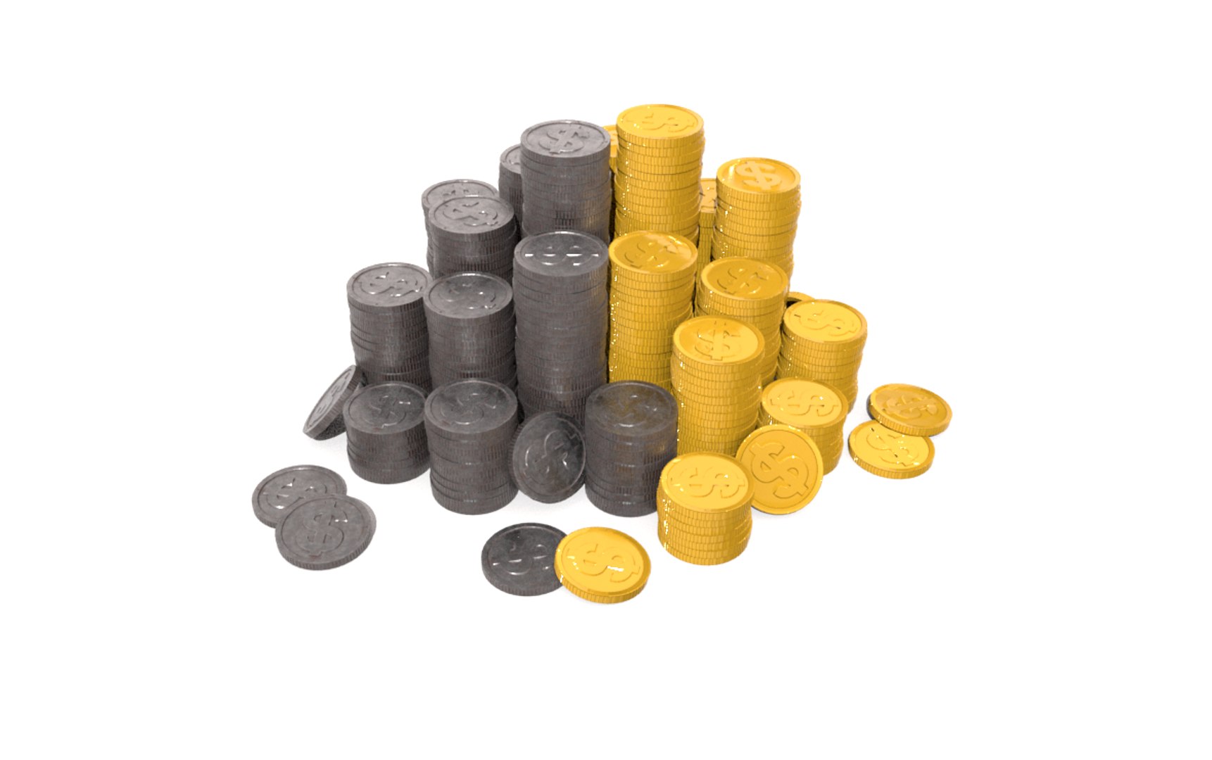 Coins Gold Ron 3D - TurboSquid 1585002