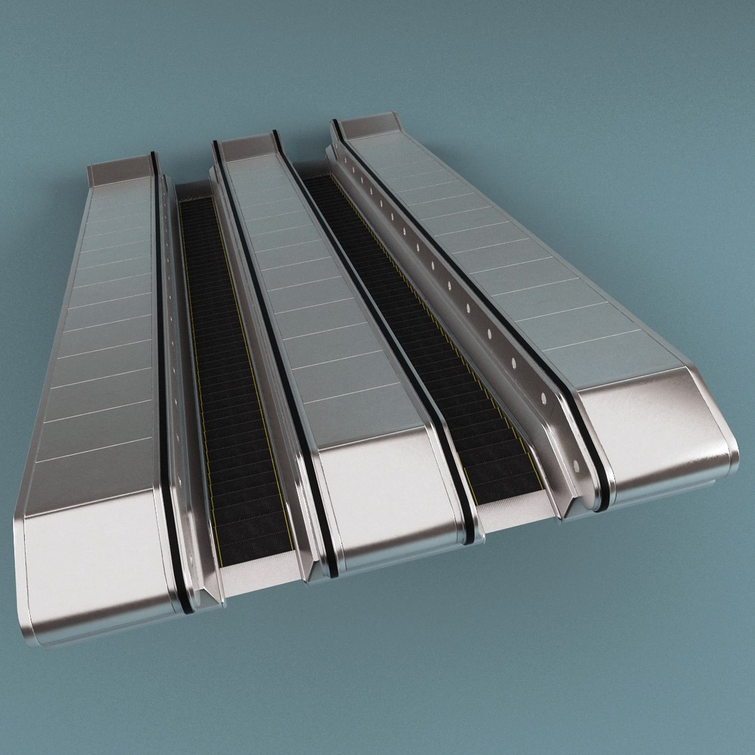 Escalators Set Modelled 3d C4d