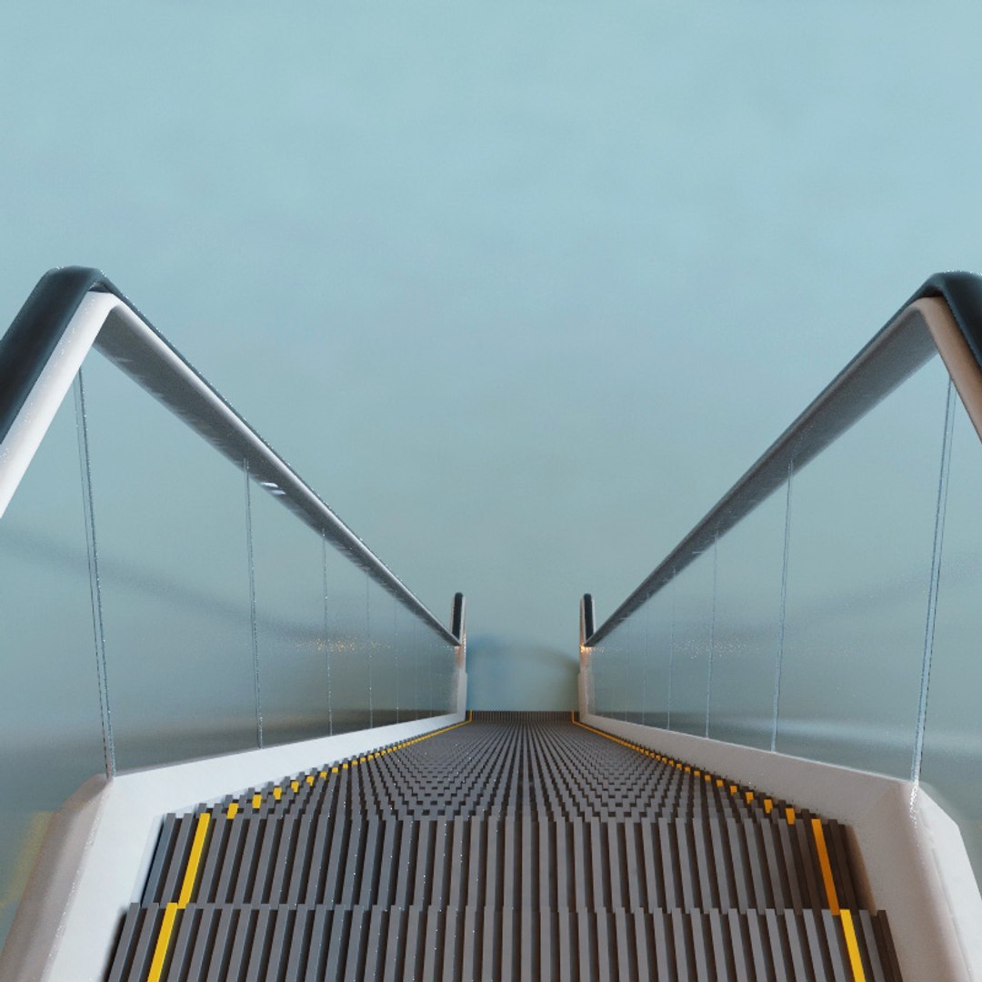 Escalators Set Modelled 3d C4d