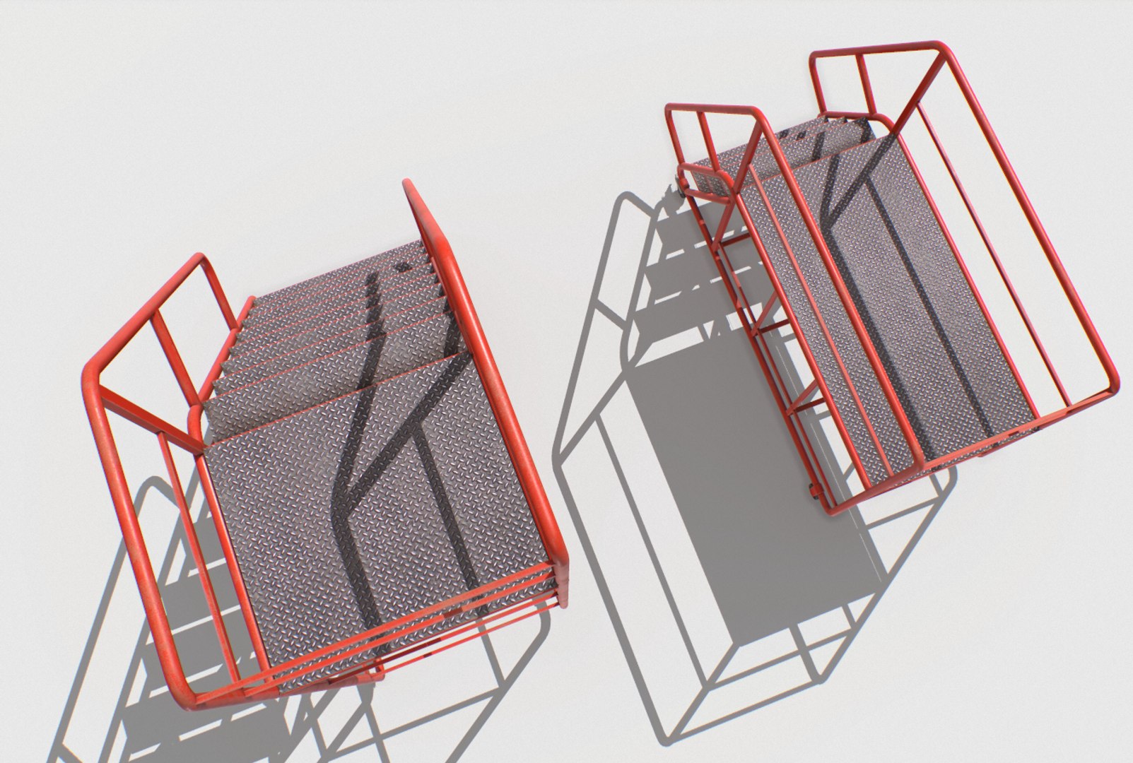 3D industrial stairs model - TurboSquid 1606191