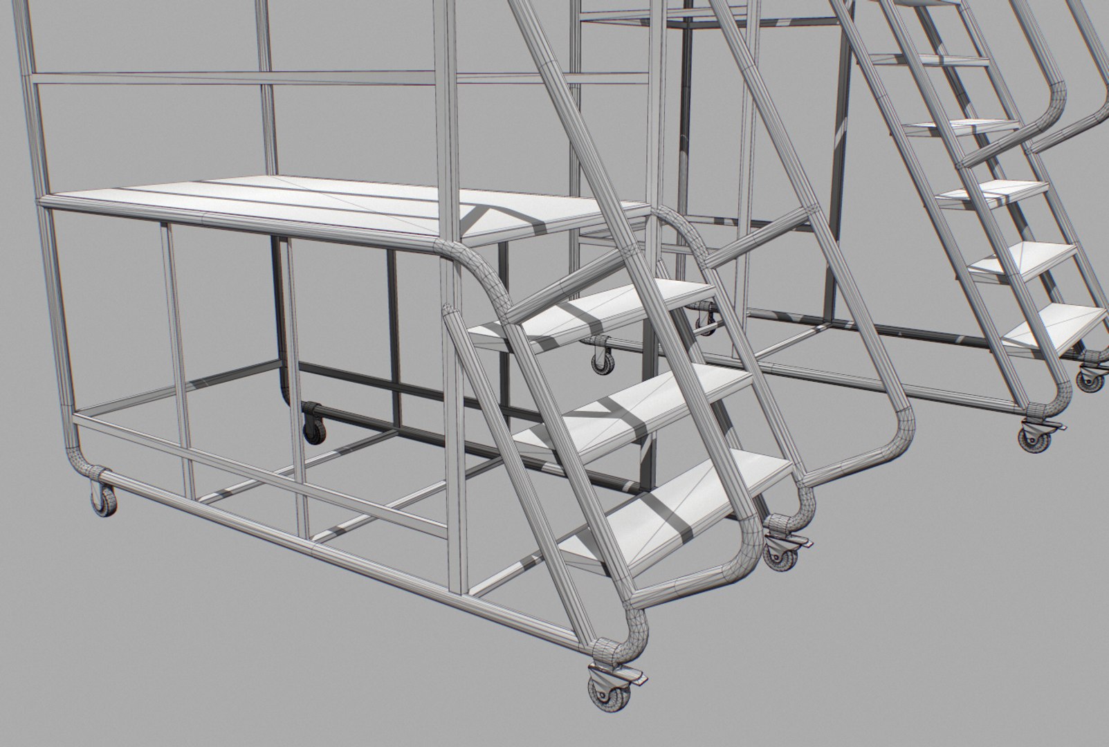3D industrial stairs model - TurboSquid 1606191
