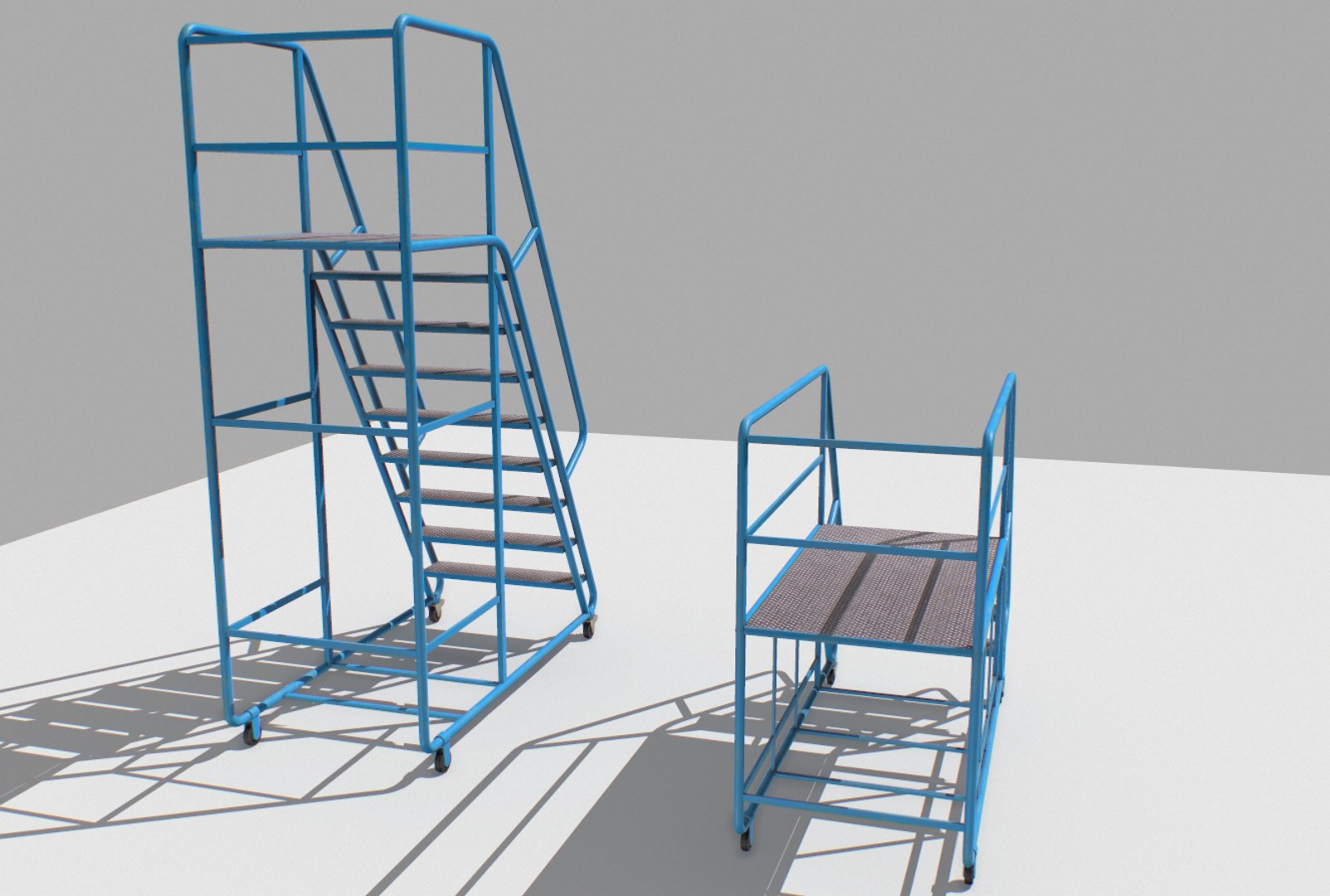 3D industrial stairs model - TurboSquid 1606191