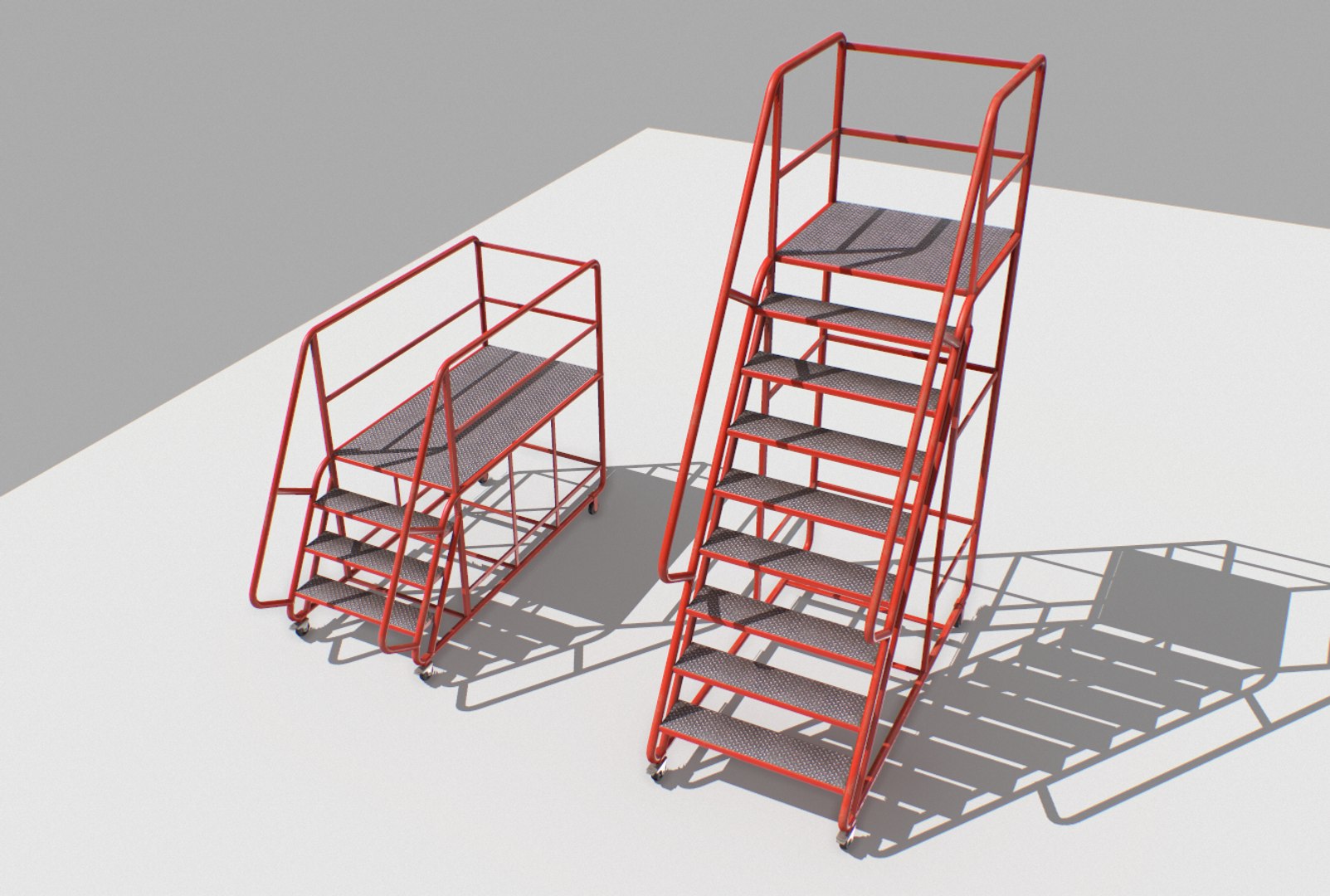 3D industrial stairs model - TurboSquid 1606191