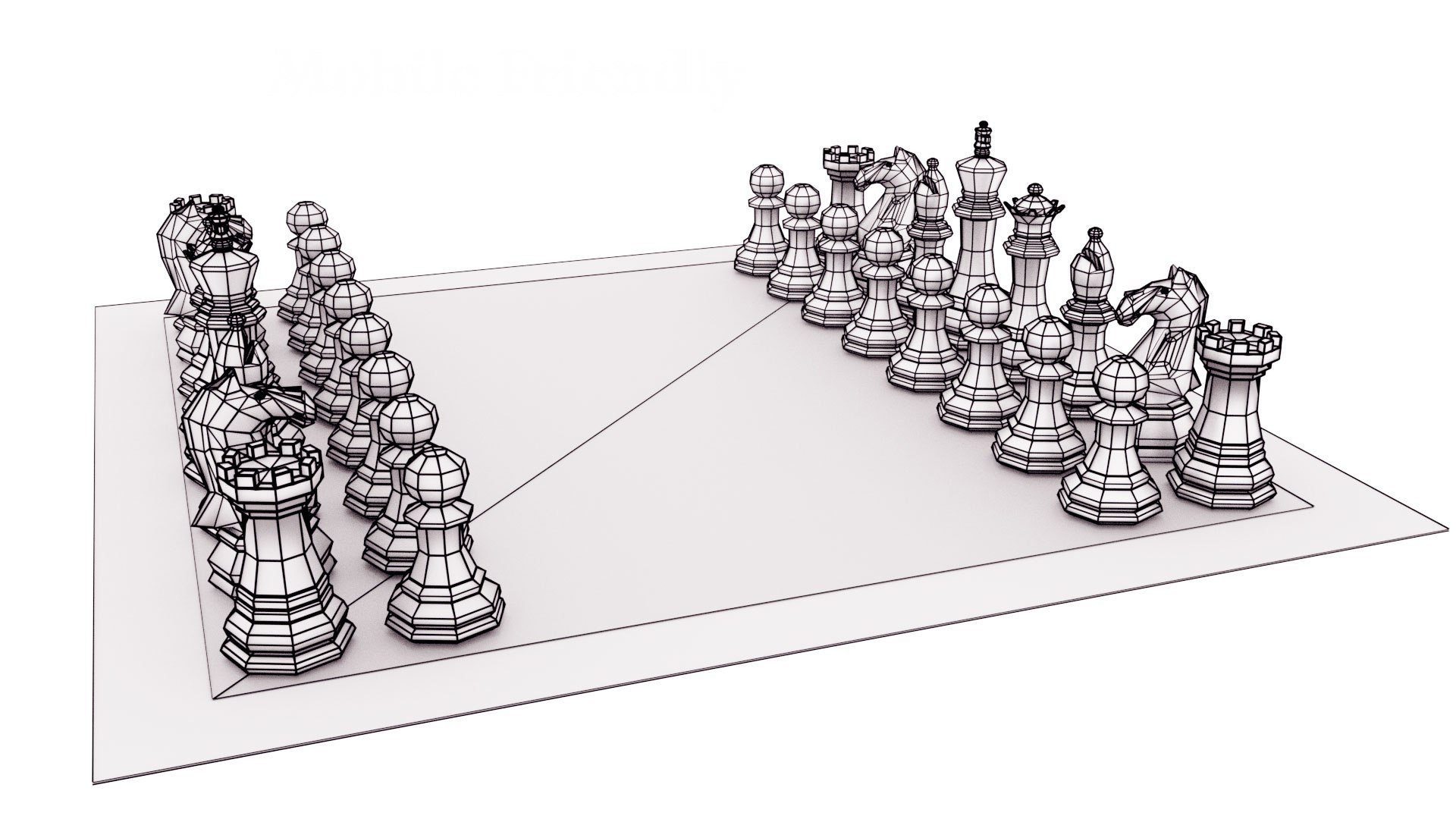 Chess Board Model - TurboSquid 1625892