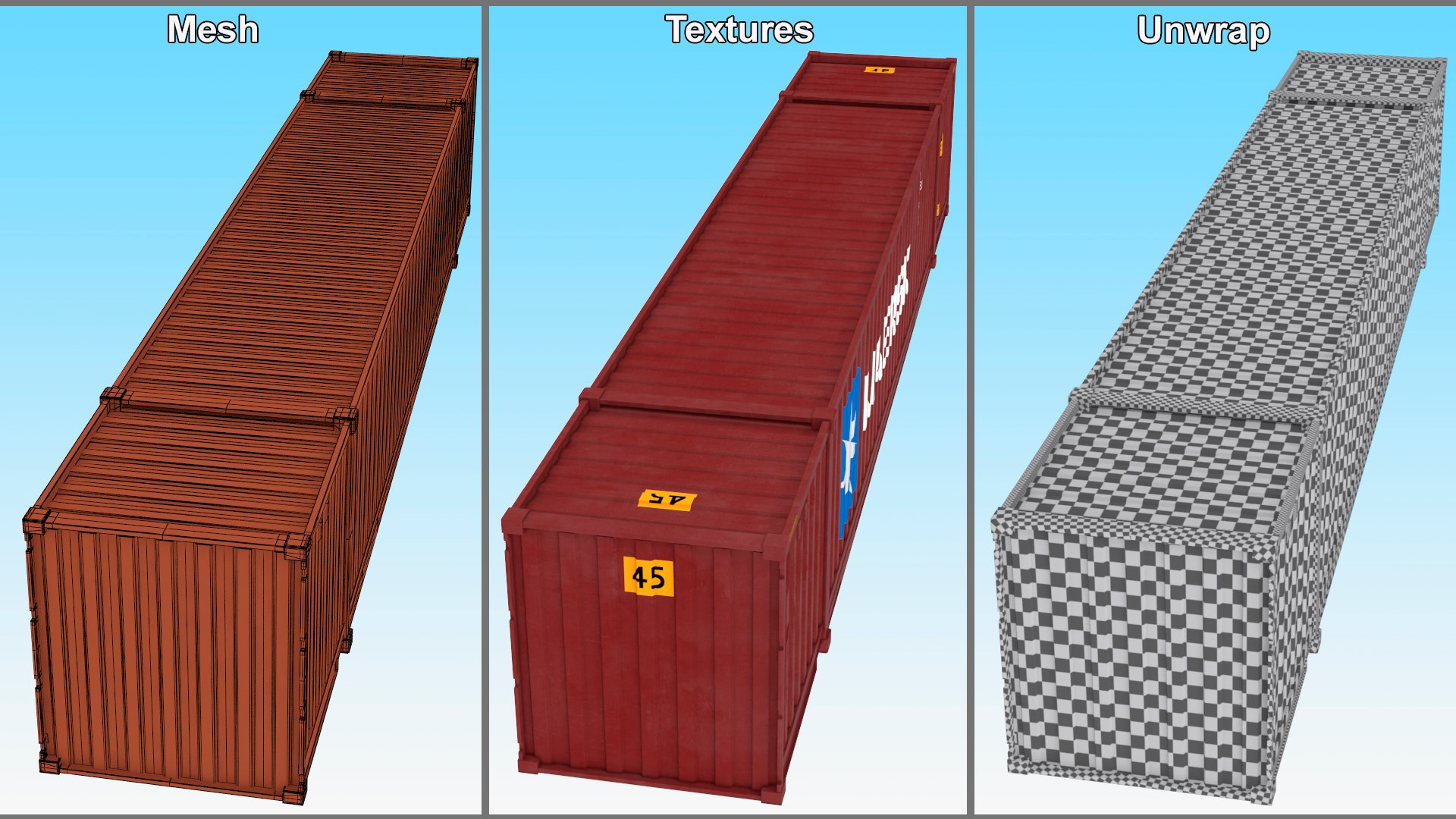 3D Shipping Container 53 Ft - TurboSquid 2164086