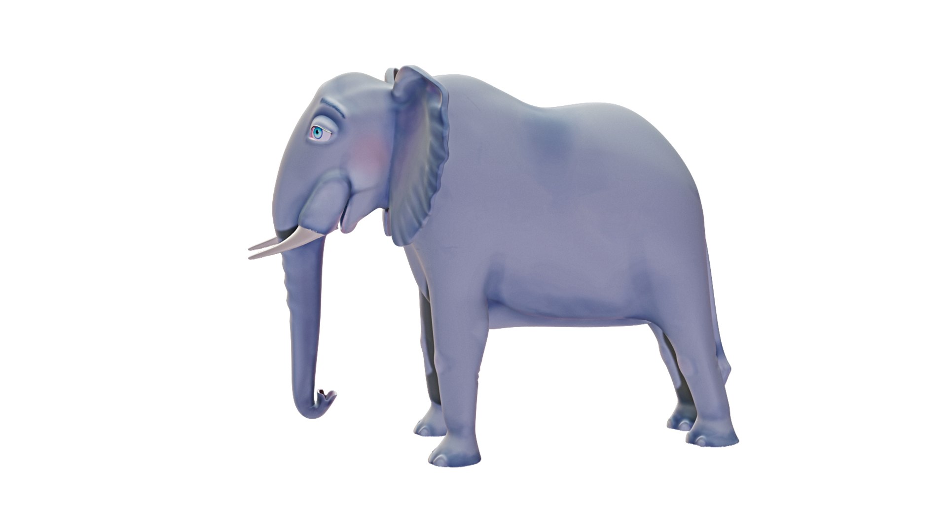 Nice And Kind Cartoon Elephant Character Stylized 3D Model - TurboSquid ...