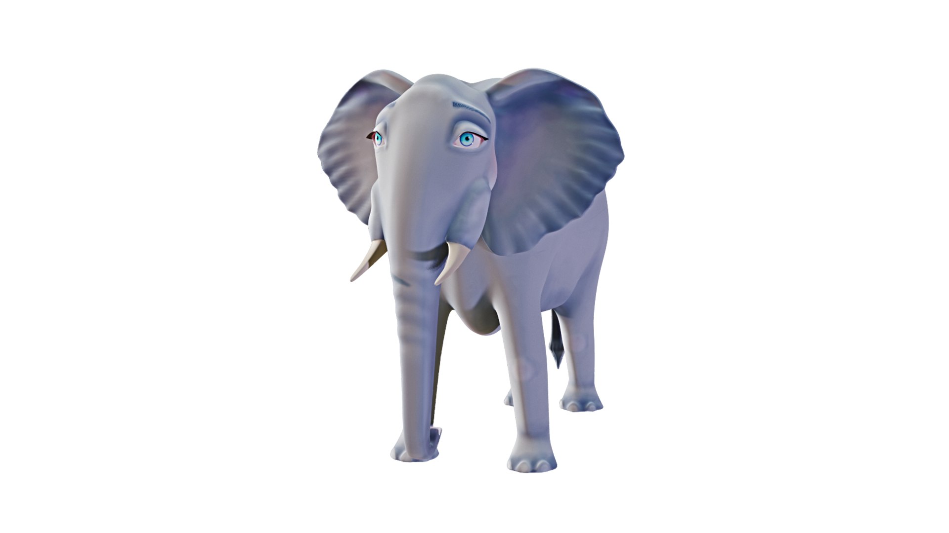 Nice And Kind Cartoon Elephant Character Stylized 3D Model - TurboSquid ...