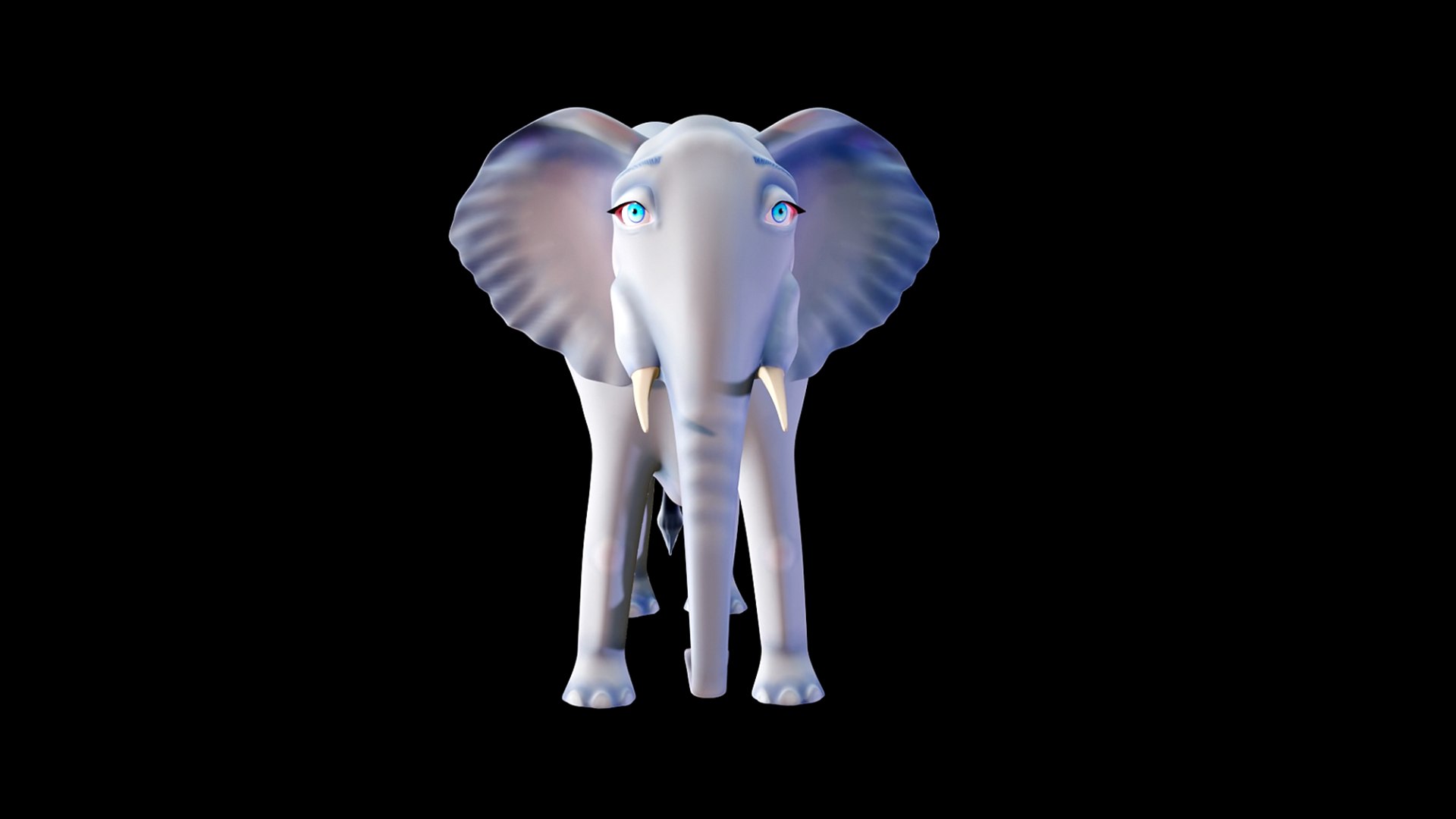 Nice And Kind Cartoon Elephant Character Stylized 3D Model - TurboSquid ...