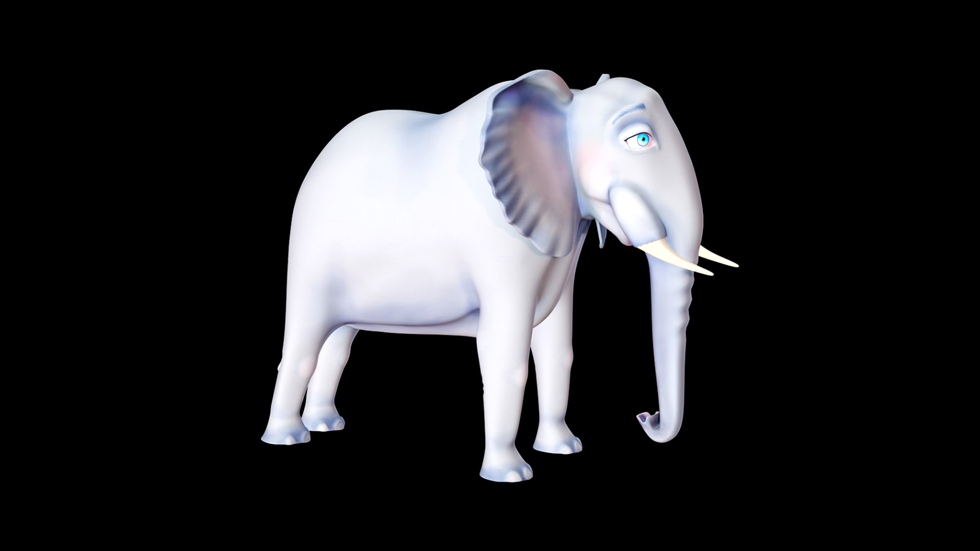 Nice And Kind Cartoon Elephant Character Stylized 3D Model - TurboSquid ...