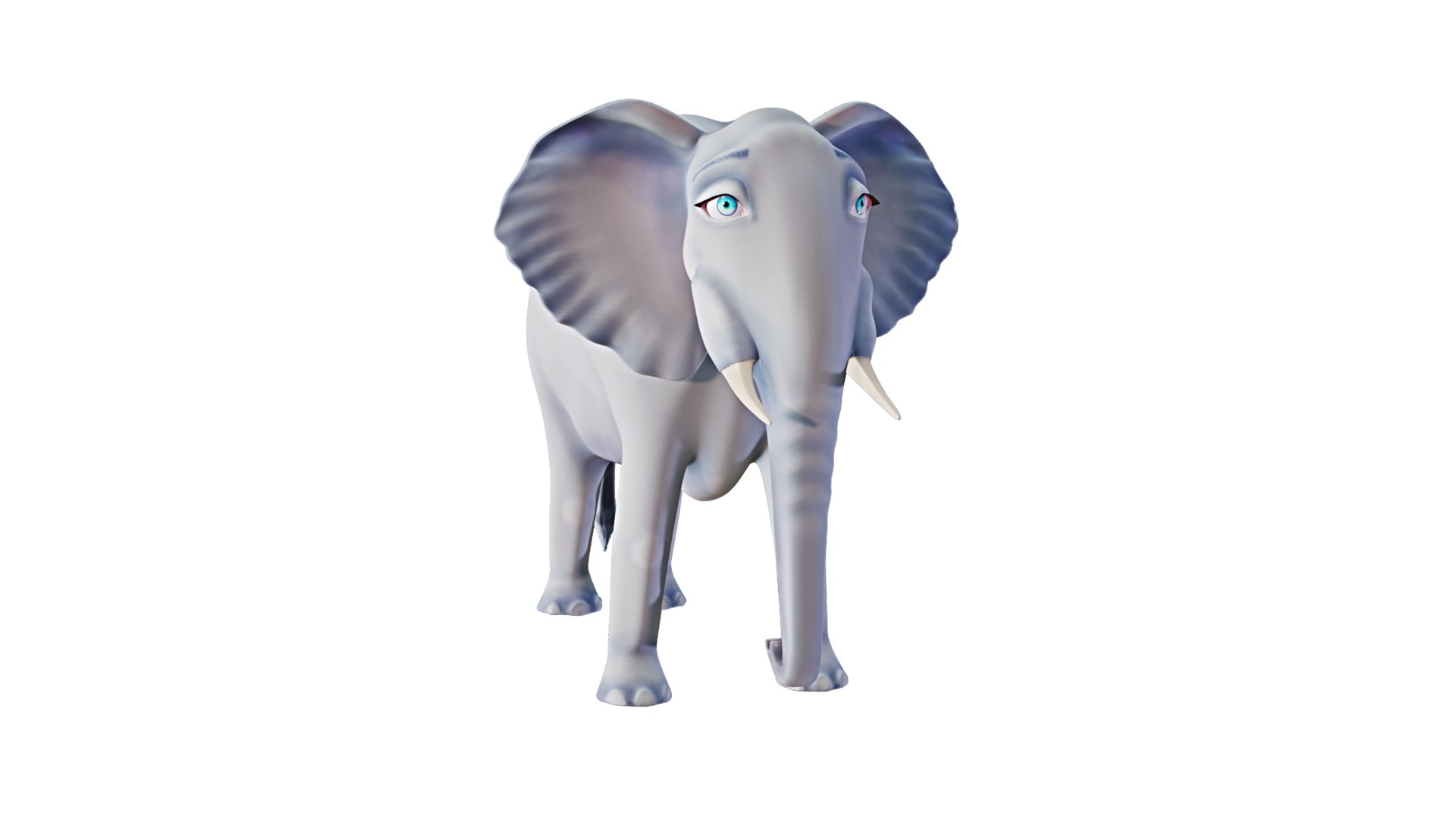 Nice And Kind Cartoon Elephant Character Stylized 3D Model - TurboSquid ...