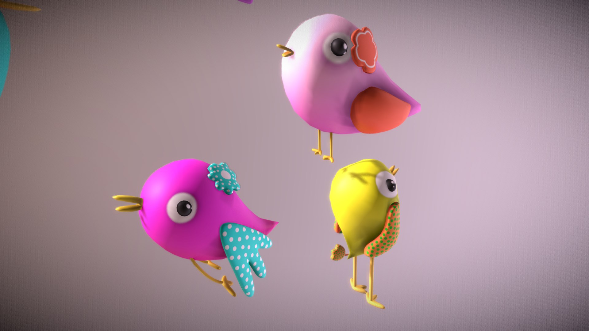 3D Model Cartoon Bird Collection - TurboSquid 2134102