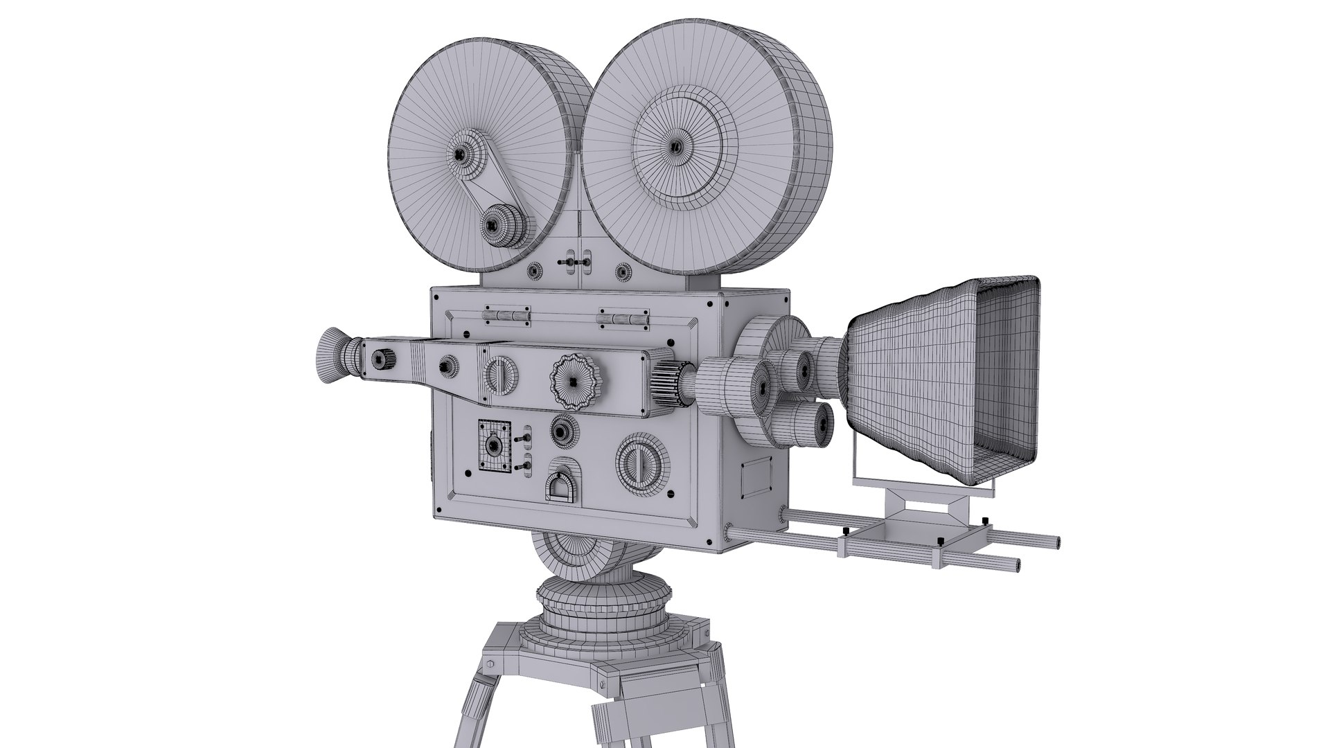 Retro Movie Camera 3D - TurboSquid 1995403