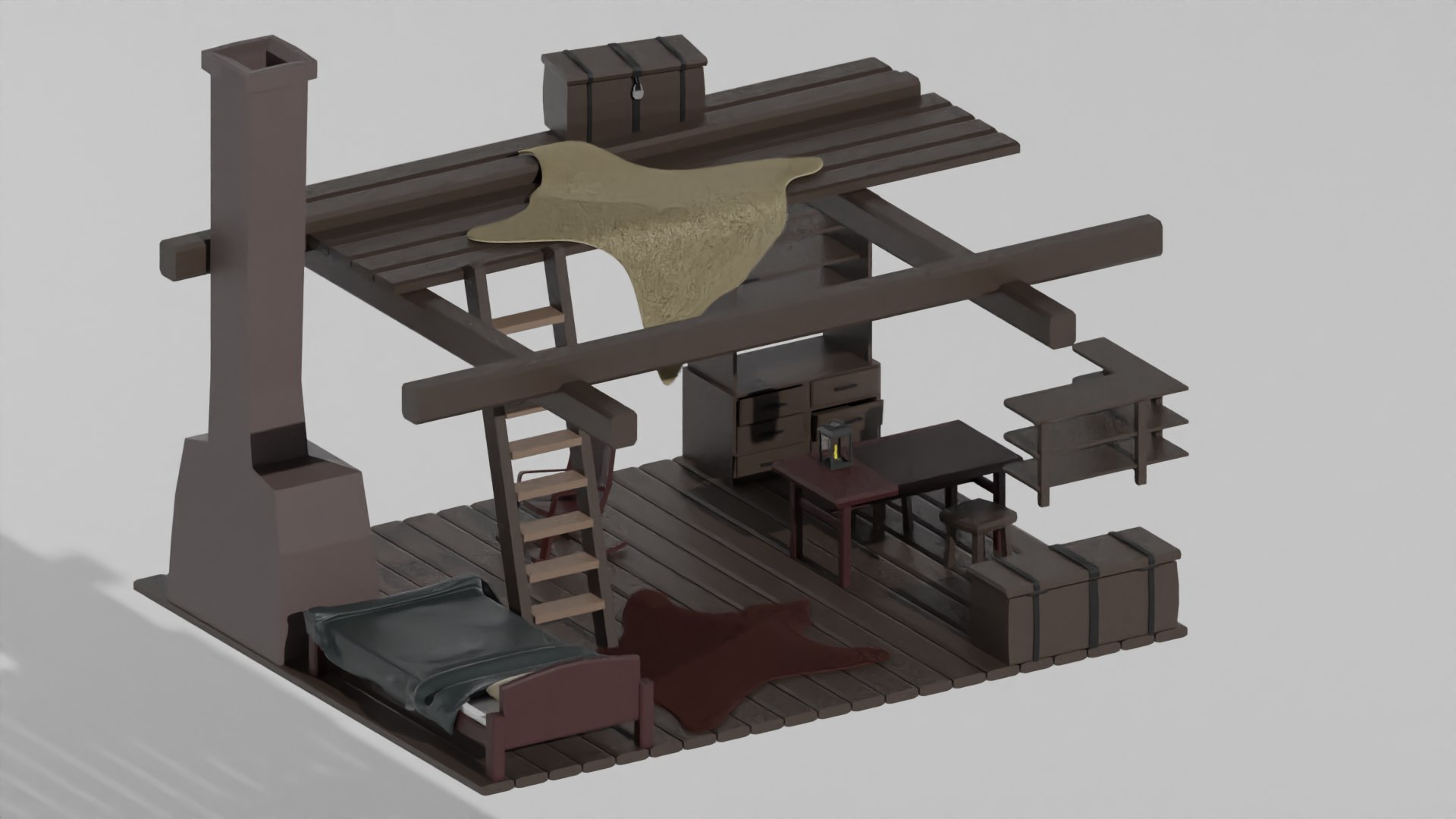 Hunter House 3D Model - TurboSquid 2013397