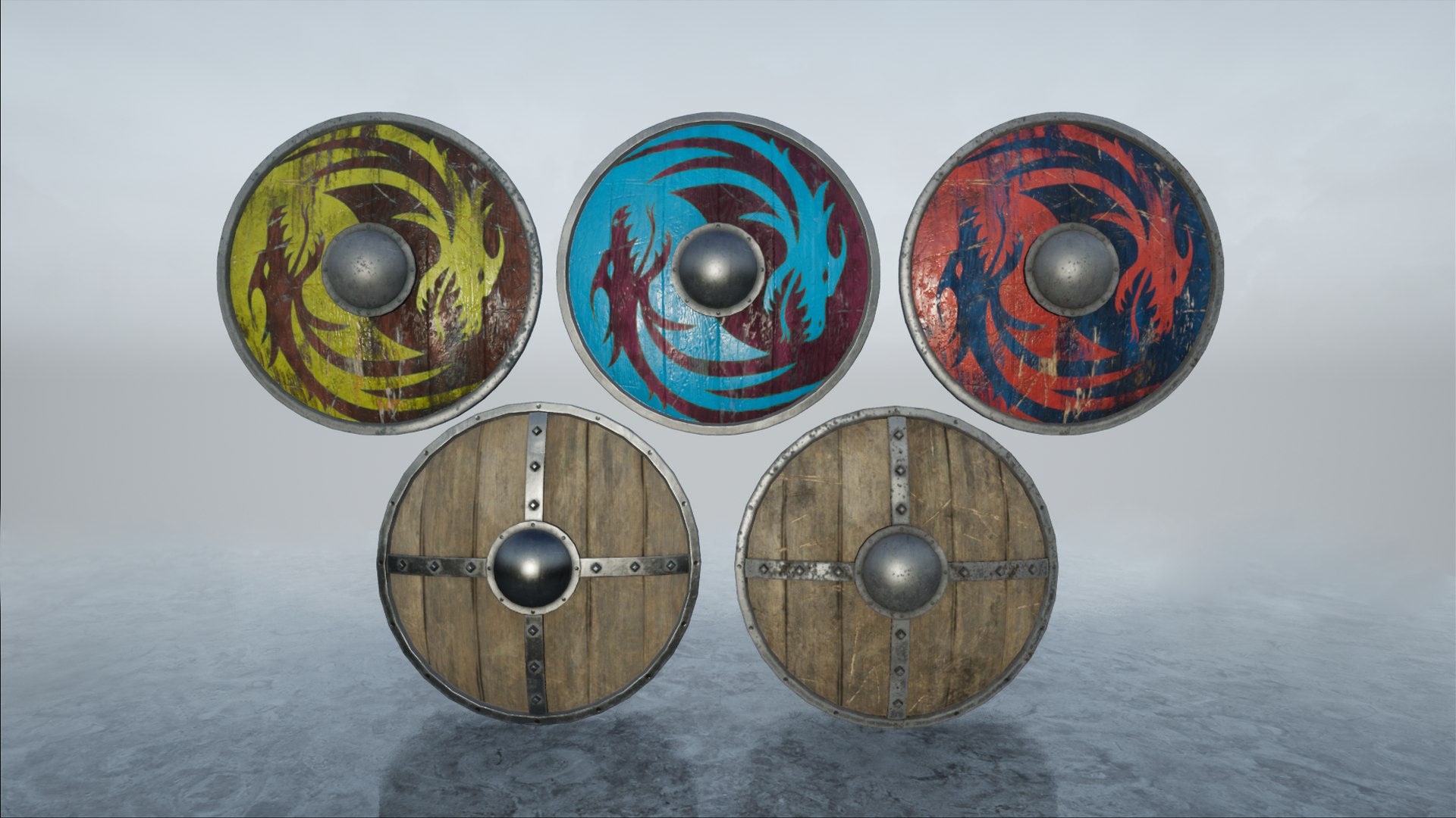 Viking Shields Weapons 3D - TurboSquid 1478028