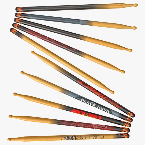 3d drum sticks model