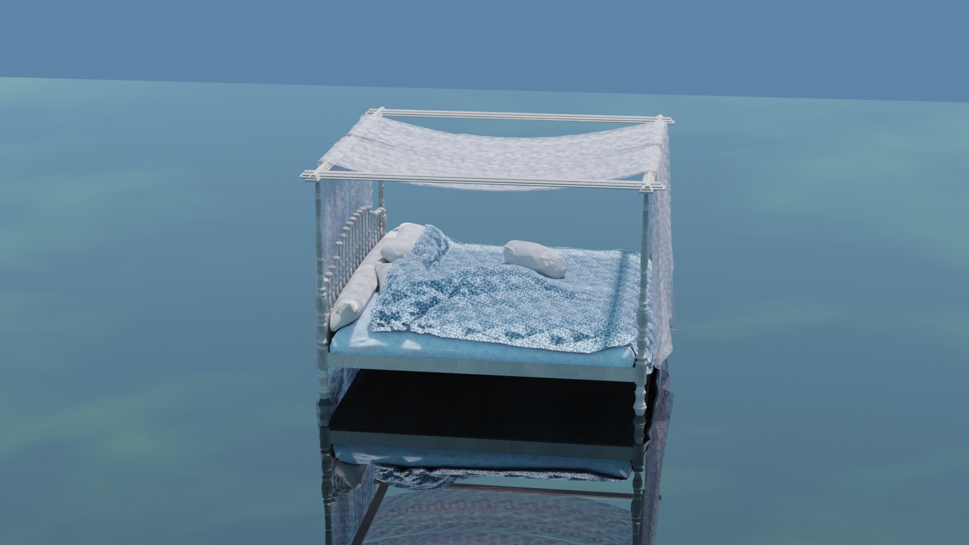 3D Bed Beautiful Drape Model - TurboSquid 1693980