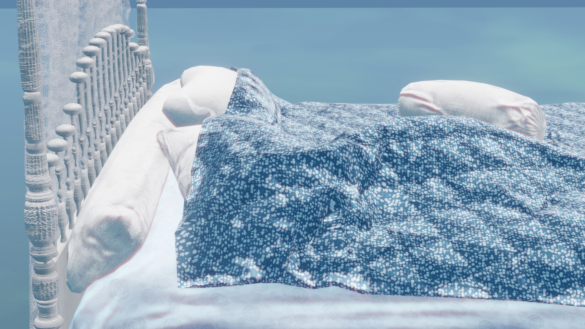 3D Bed Beautiful Drape Model - TurboSquid 1693980