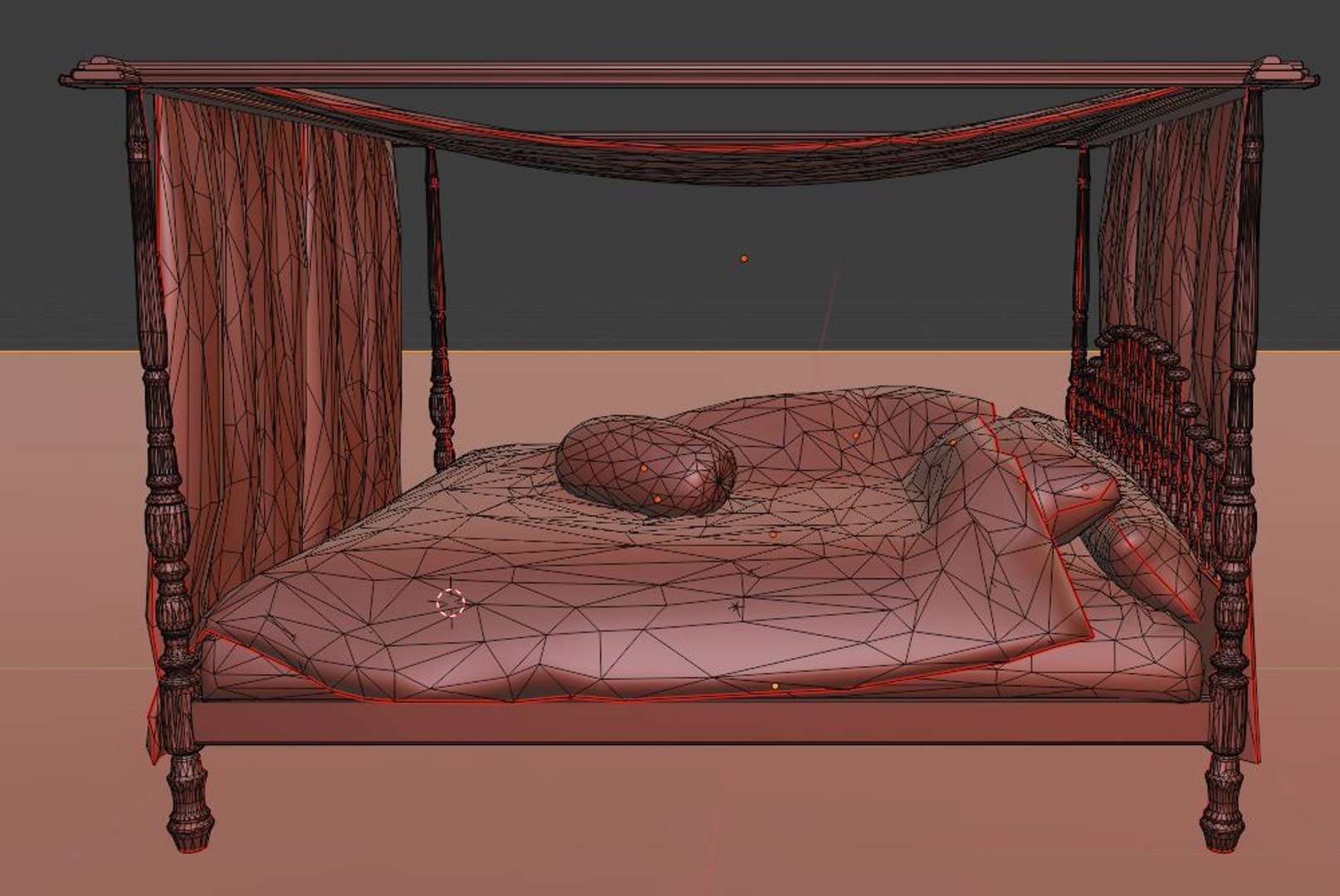 3D Bed Beautiful Drape Model - TurboSquid 1693980