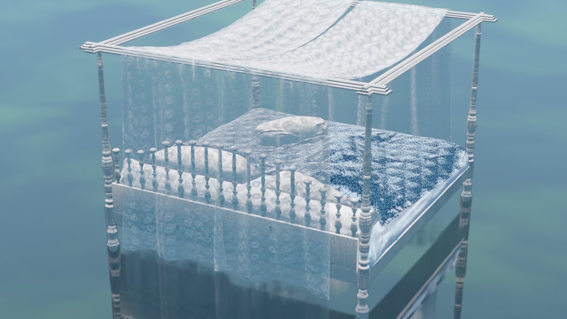 3D Bed Beautiful Drape Model - TurboSquid 1693980