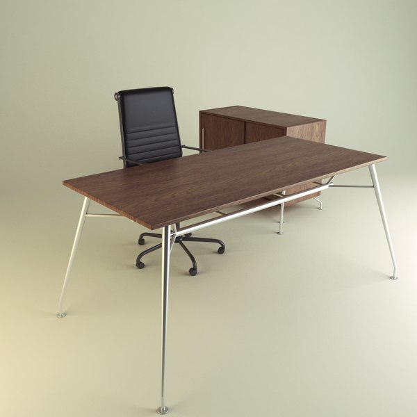 3d model office chair desk