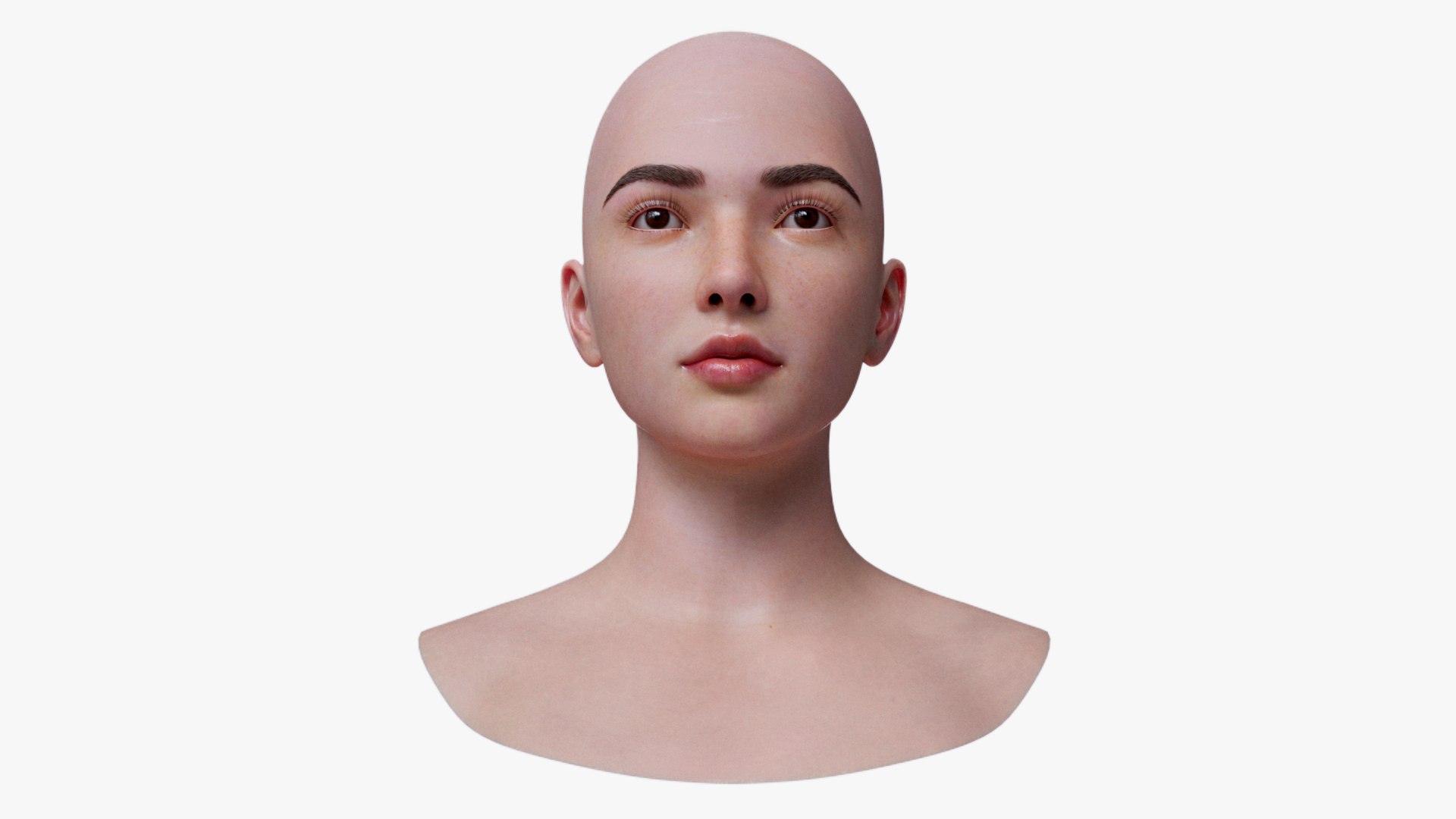 3D Asian Female Head Base Mesh Metahuman Topology V3 - TurboSquid 2259359