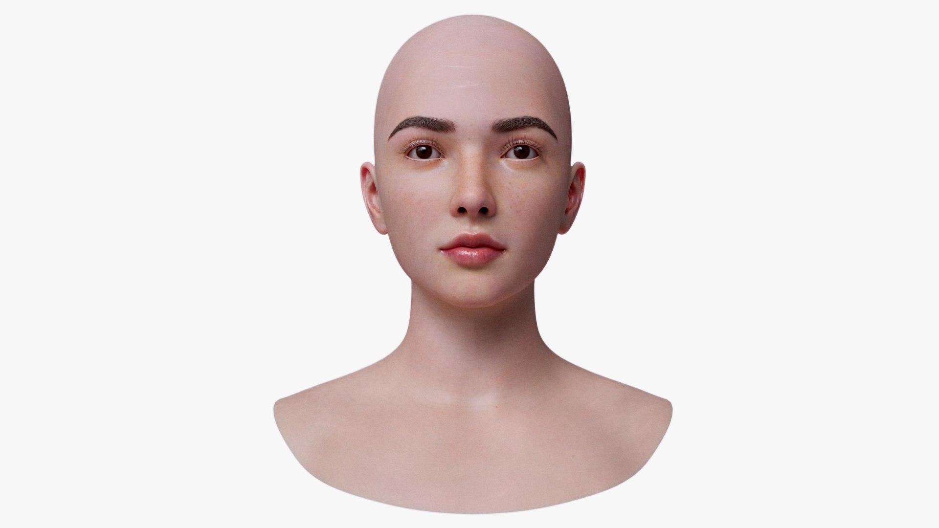 3D Asian Female Head Base Mesh Metahuman Topology V3 - TurboSquid 2259359