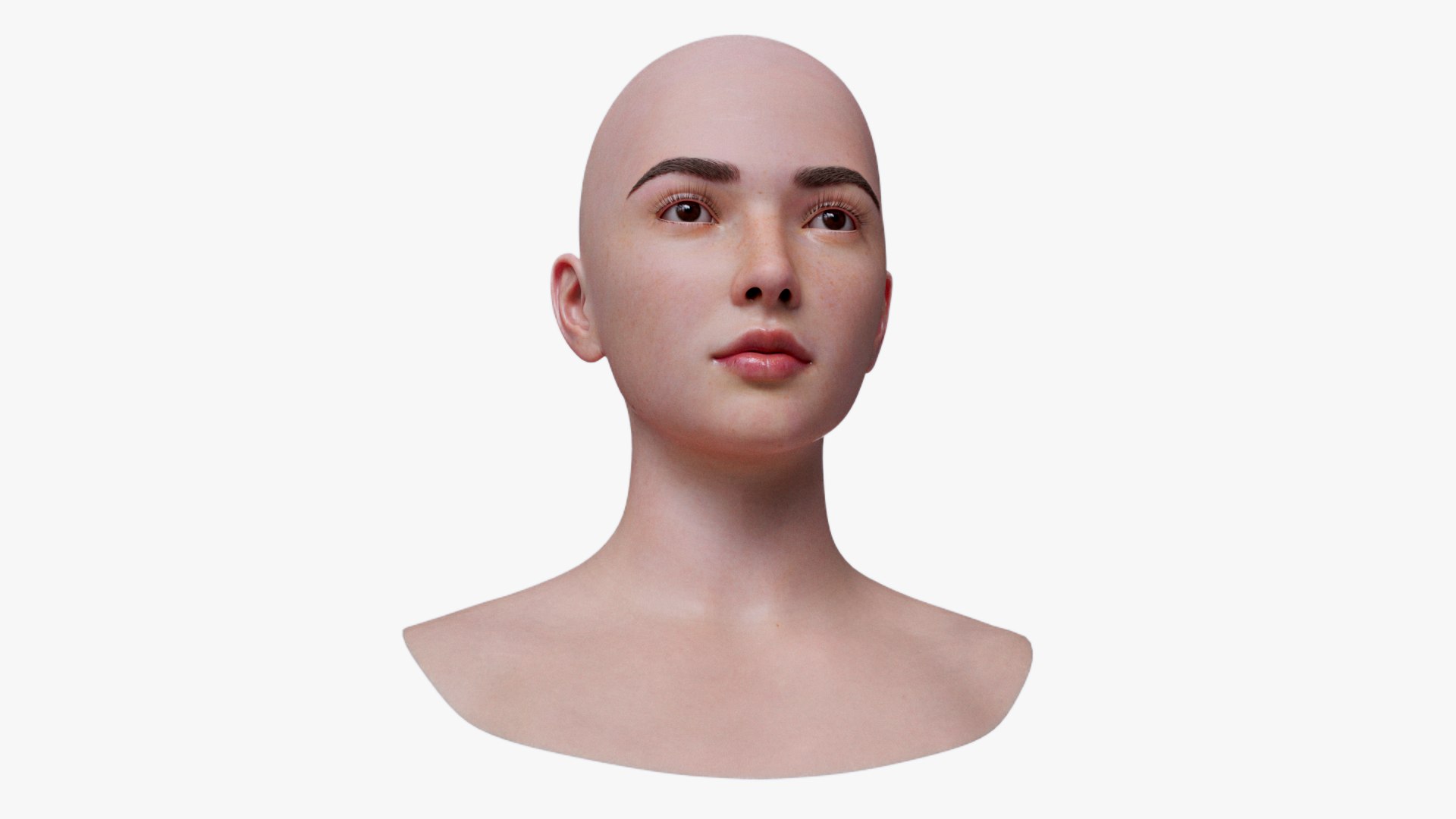 3D Asian Female Head Base Mesh Metahuman Topology V3 - TurboSquid 2259359