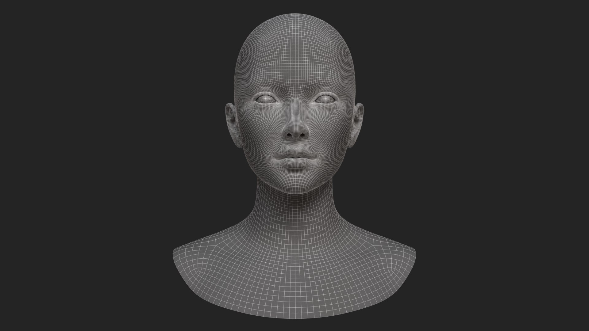 3D Asian Female Head Base Mesh Metahuman Topology V3 - TurboSquid 2259359