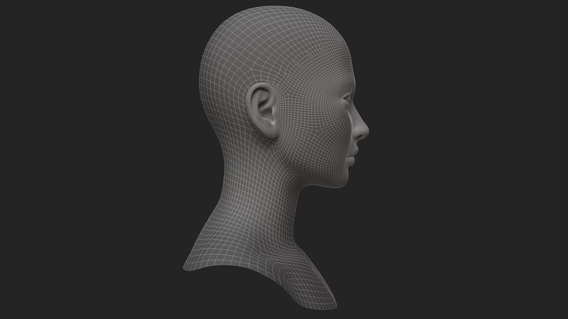 3D Asian Female Head Base Mesh Metahuman Topology V3 - TurboSquid 2259359