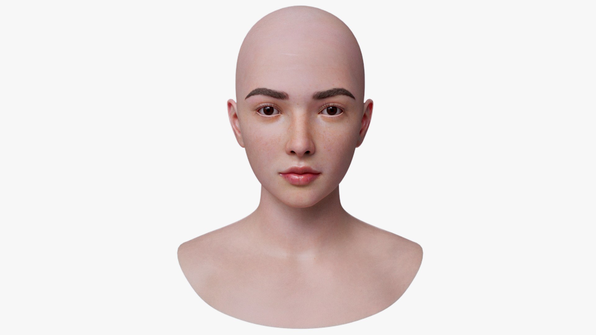 3D Asian Female Head Base Mesh Metahuman Topology V3 - TurboSquid 2259359