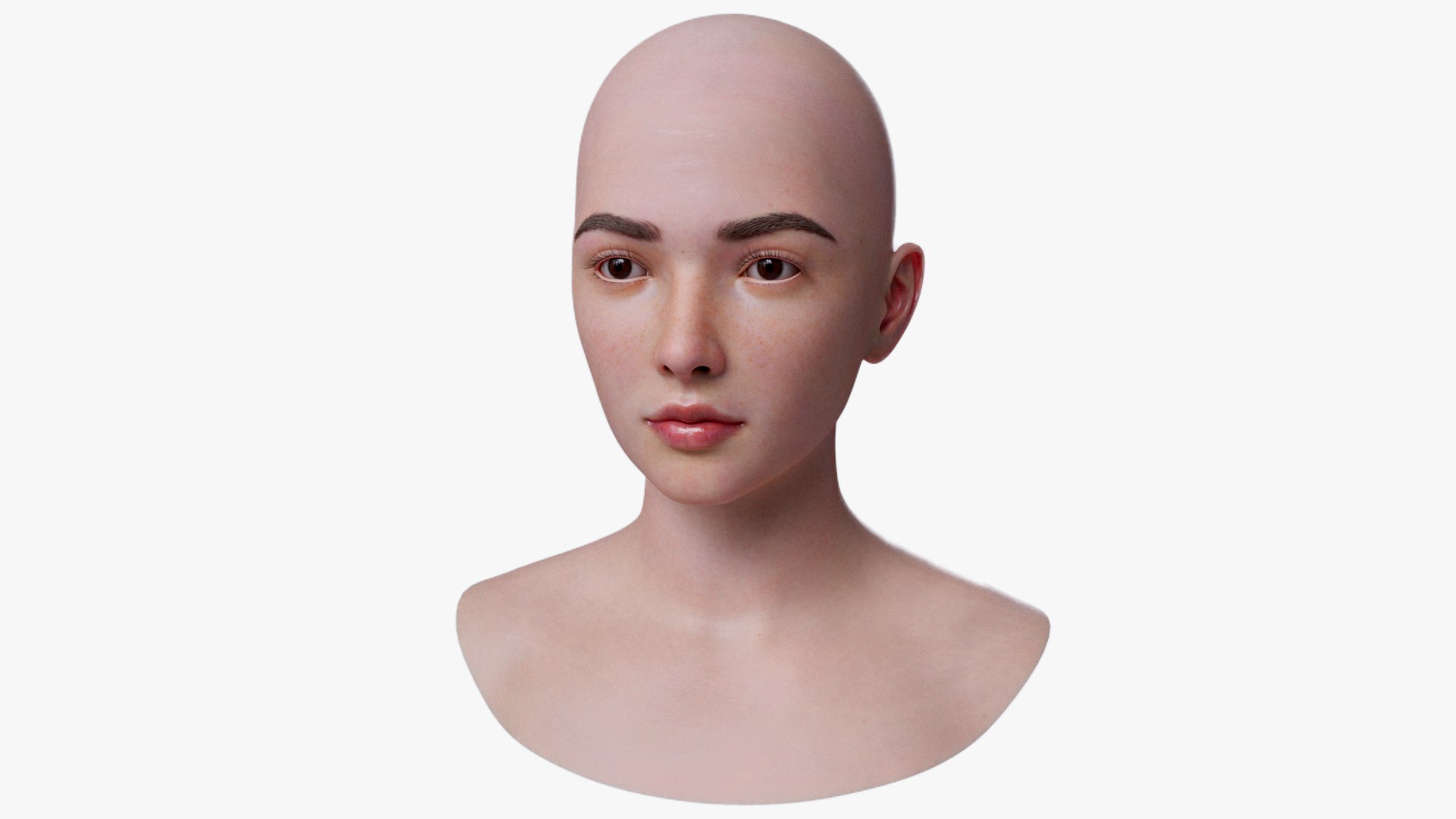 3D Asian Female Head Base Mesh Metahuman Topology V3 - TurboSquid 2259359