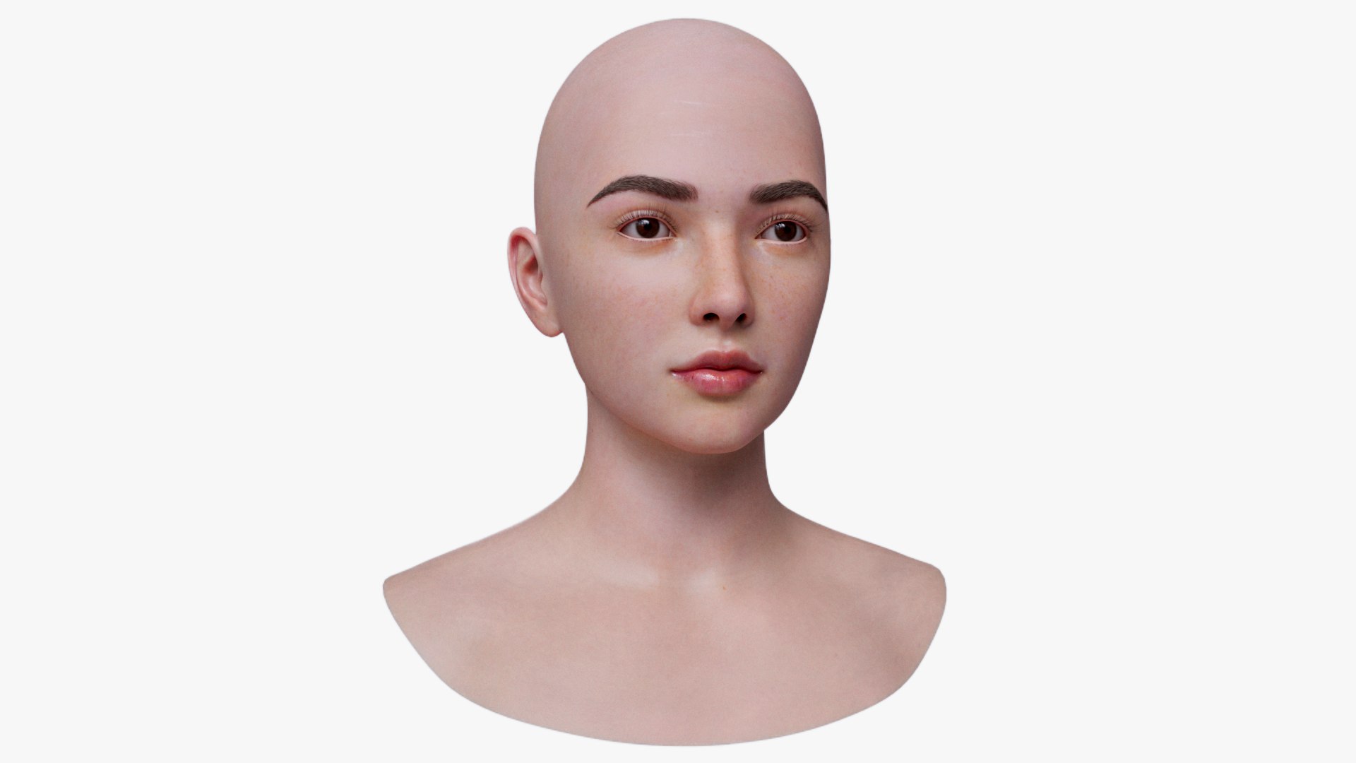 3D Asian Female Head Base Mesh Metahuman Topology V3 - TurboSquid 2259359