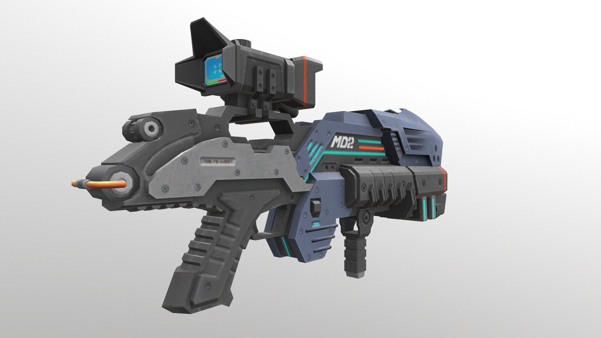 Beam Machine Gun Level 2 Model - TurboSquid 2186418