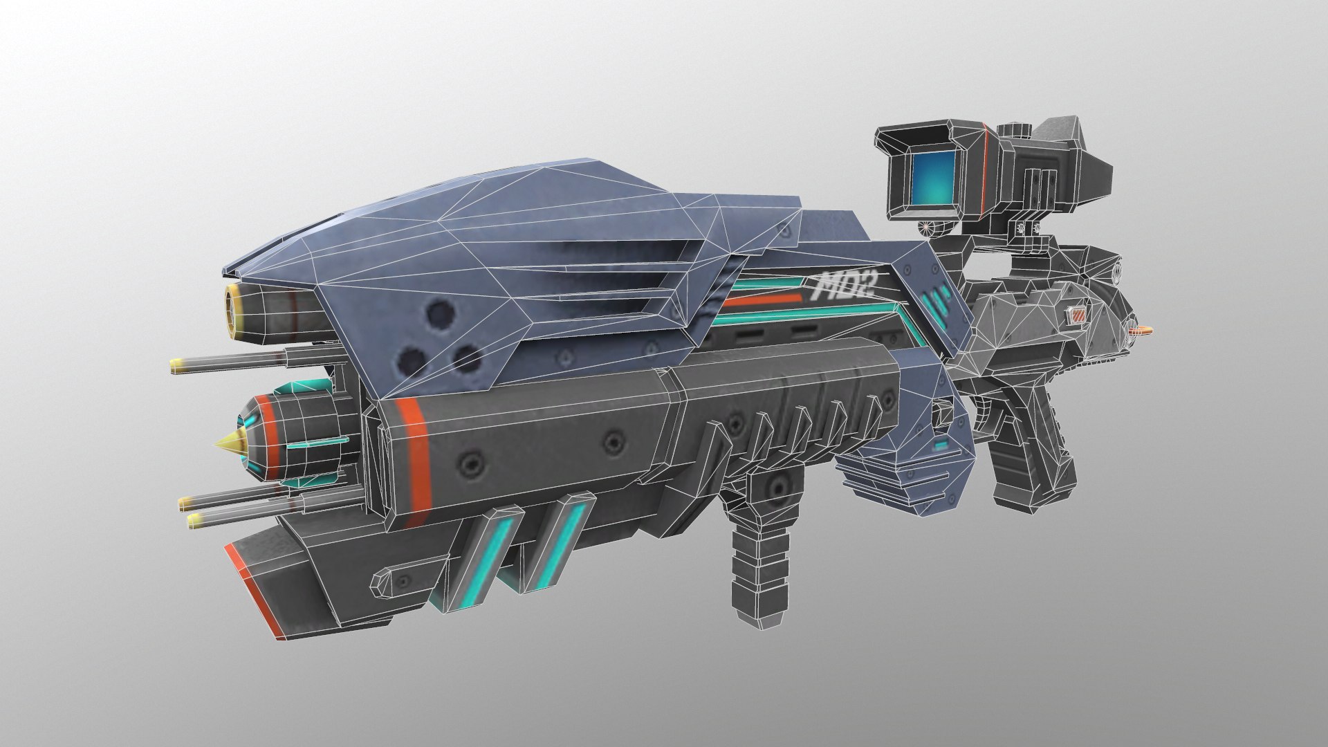 Beam Machine Gun Level 2 Model - TurboSquid 2186418