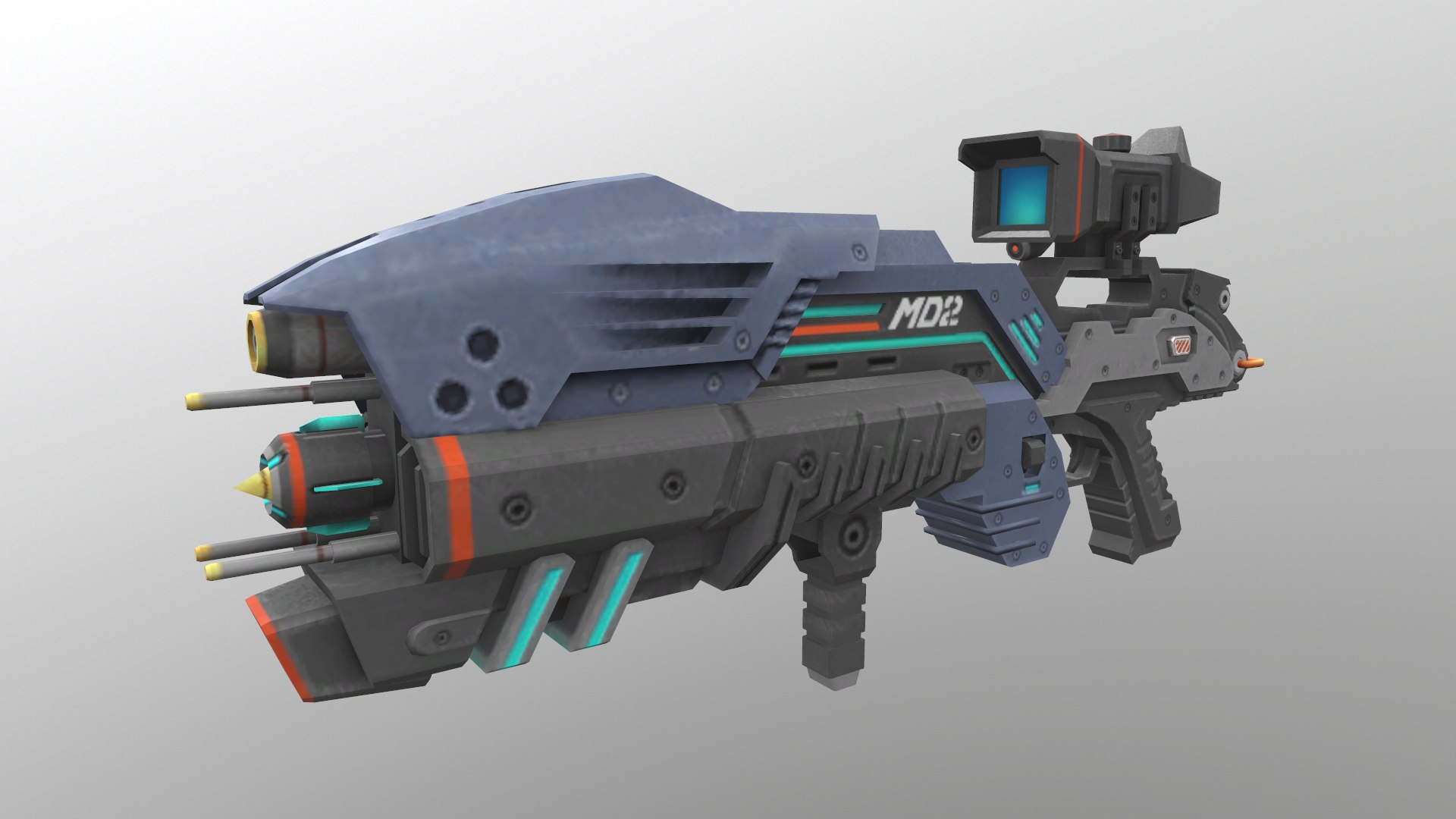 Beam Machine Gun Level 2 Model - TurboSquid 2186418