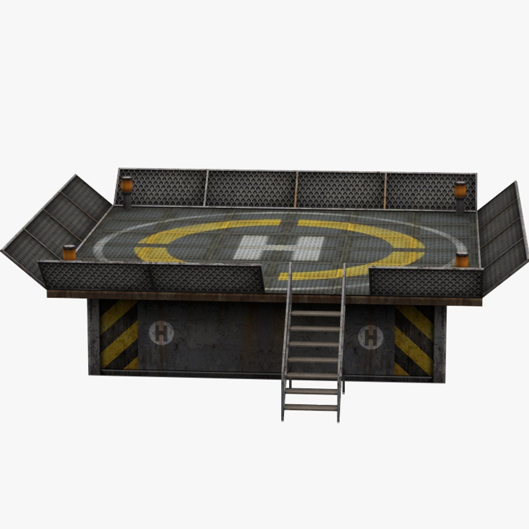 3d model helipad pad