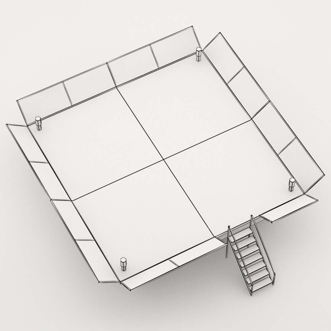 3d model helipad pad