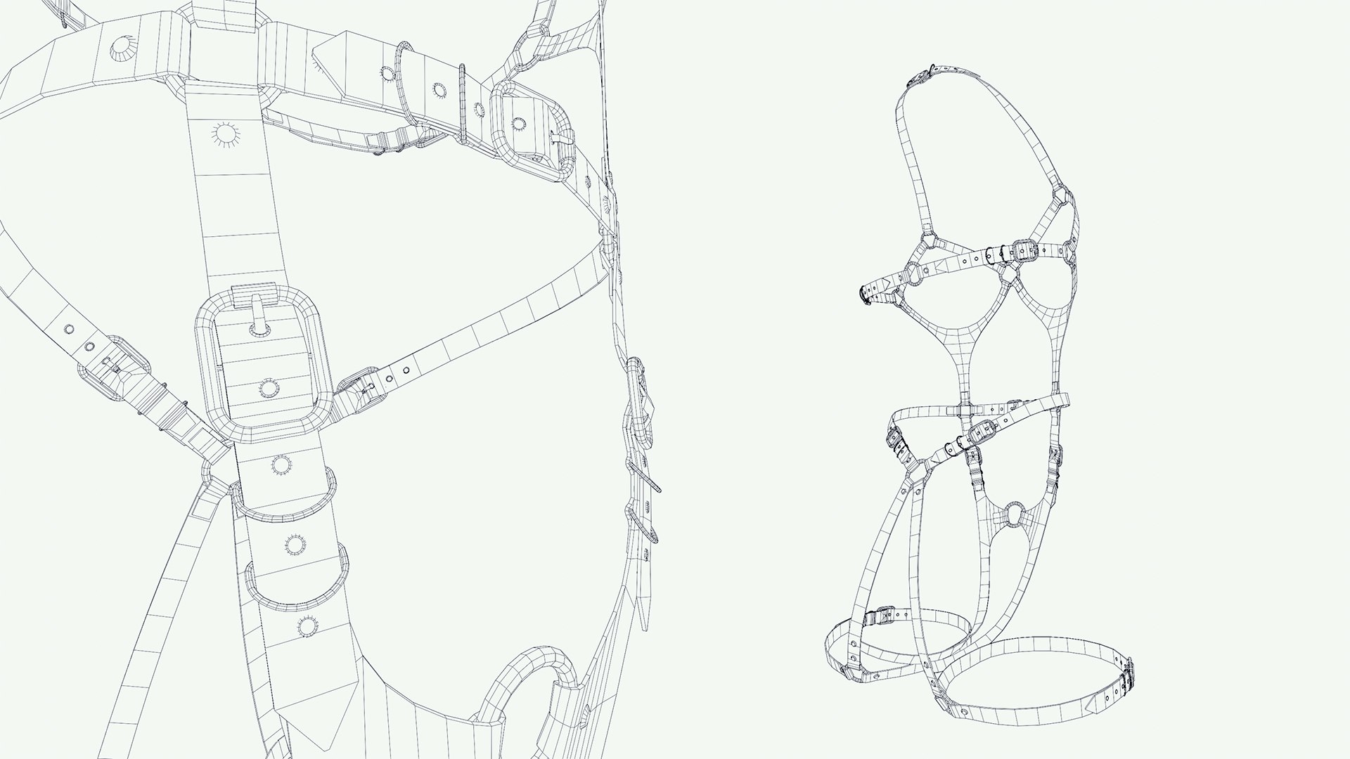 3D Five Leather Portupeya Harness Bdsm Bondage Set - TurboSquid 1861121